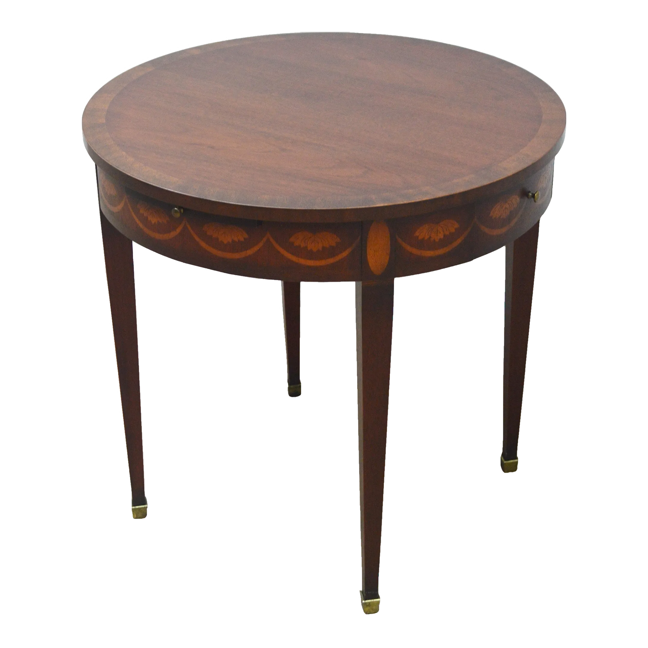 Baker Inlaid Accent Side Table | Chairish