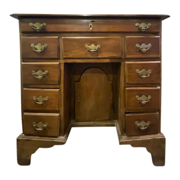 19th Century Diminutive Captains Desk with Brass Hardware | Chairish