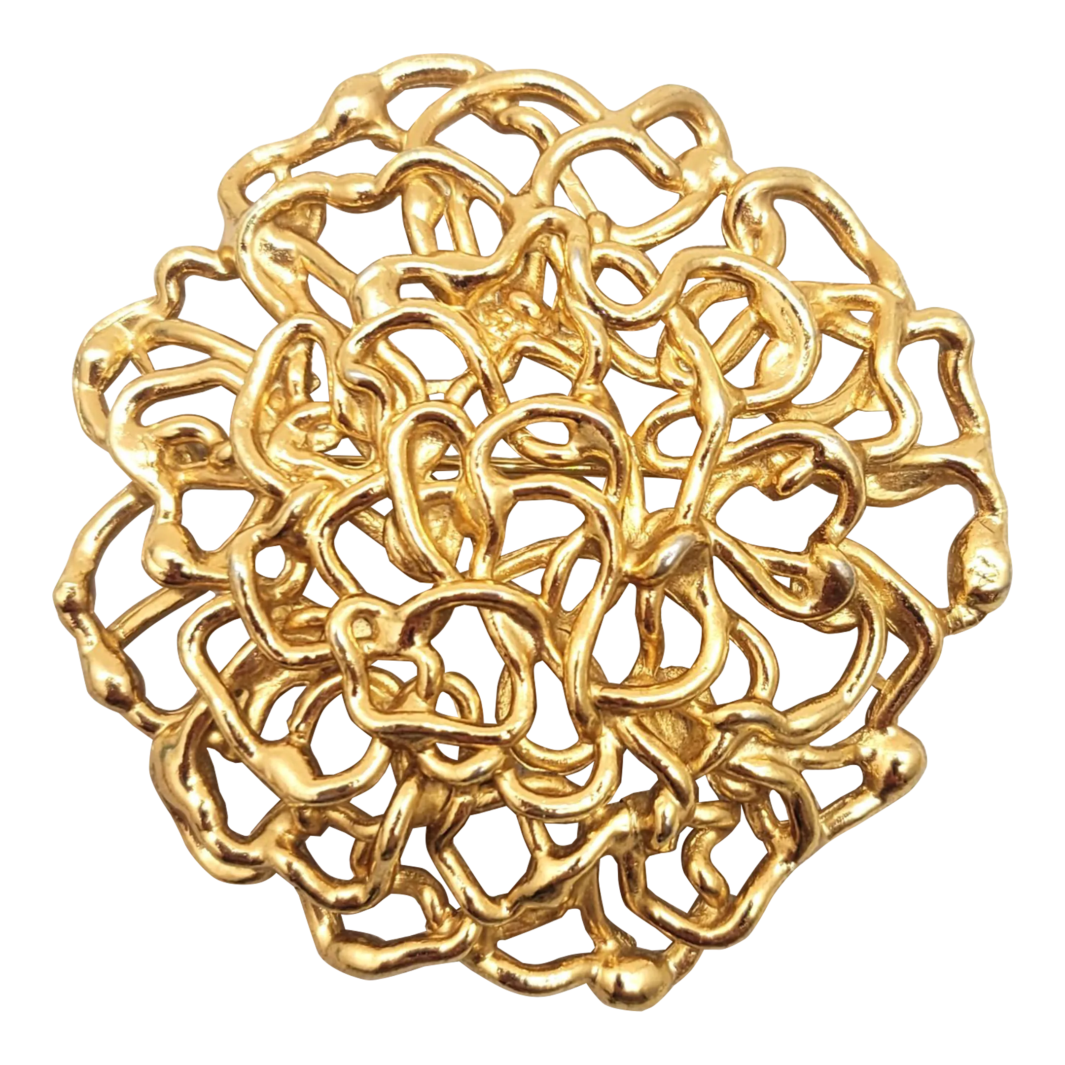Vintage Signed Napier "Tangled Gold" Brooch, Circa 1967 Ad Piece | Chairish