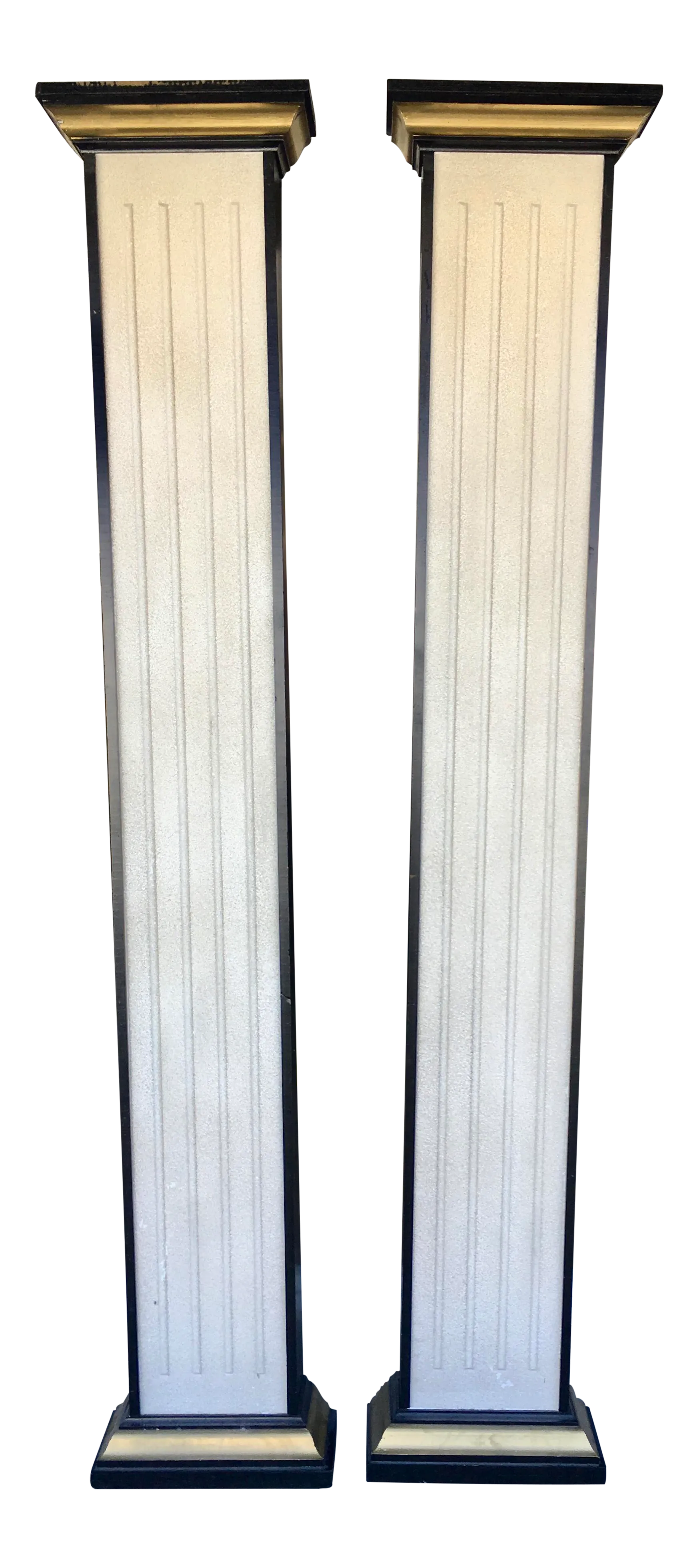 Vintage Wooden & Resin Columns- a Pair | Chairish