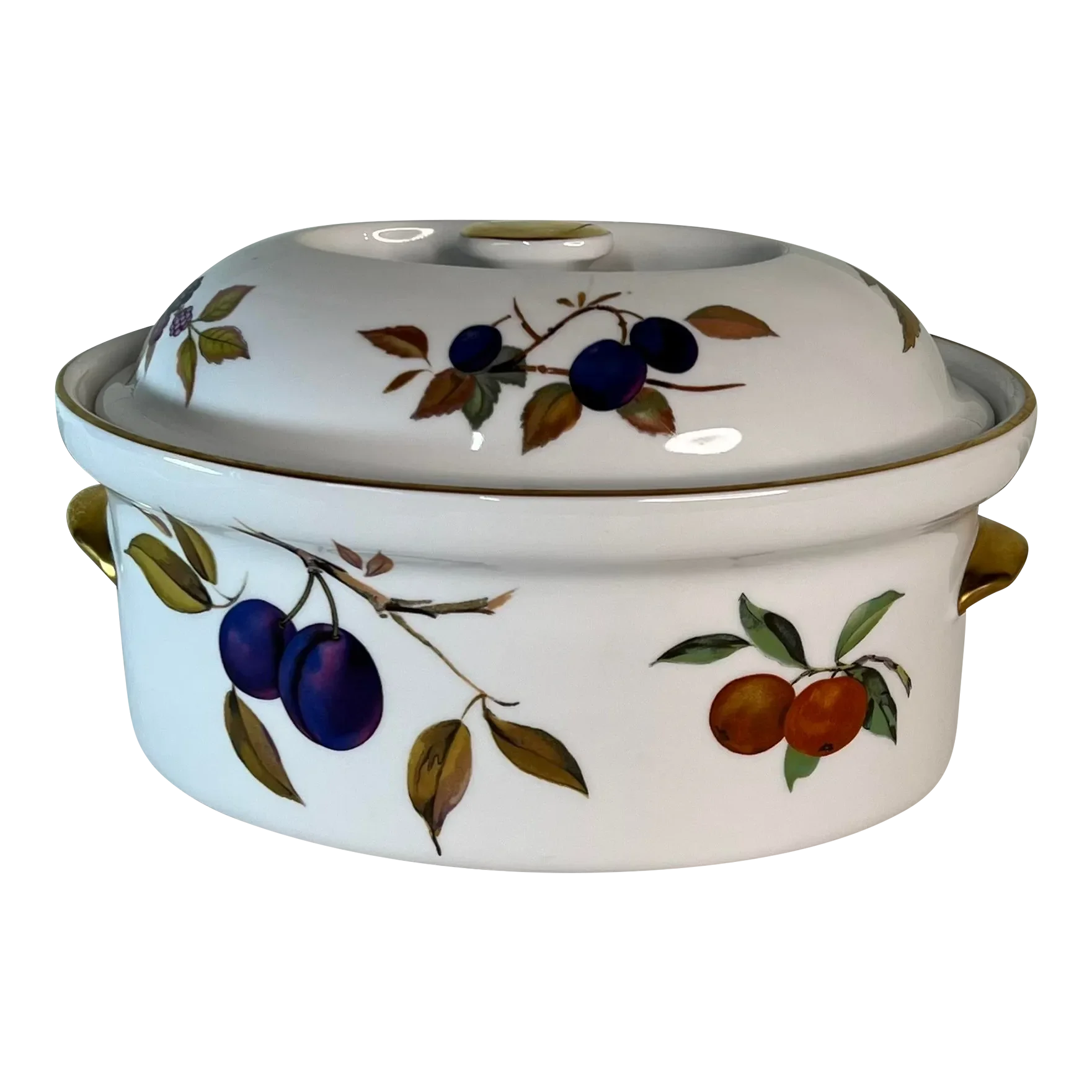 Royal Worcester Evesham Gold Covered Tureen | Chairish