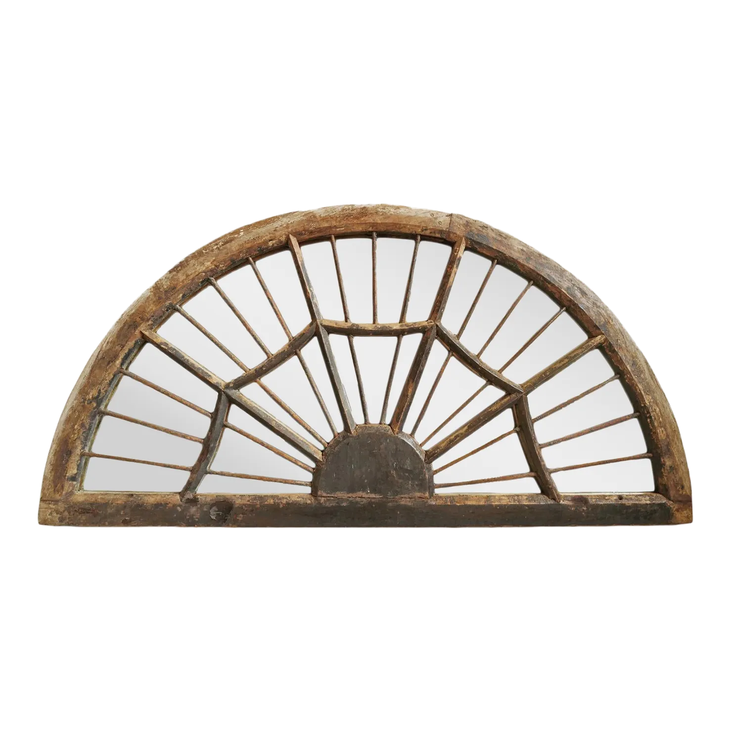 Early 20th Century Window Transom Arch Mirror | Chairish