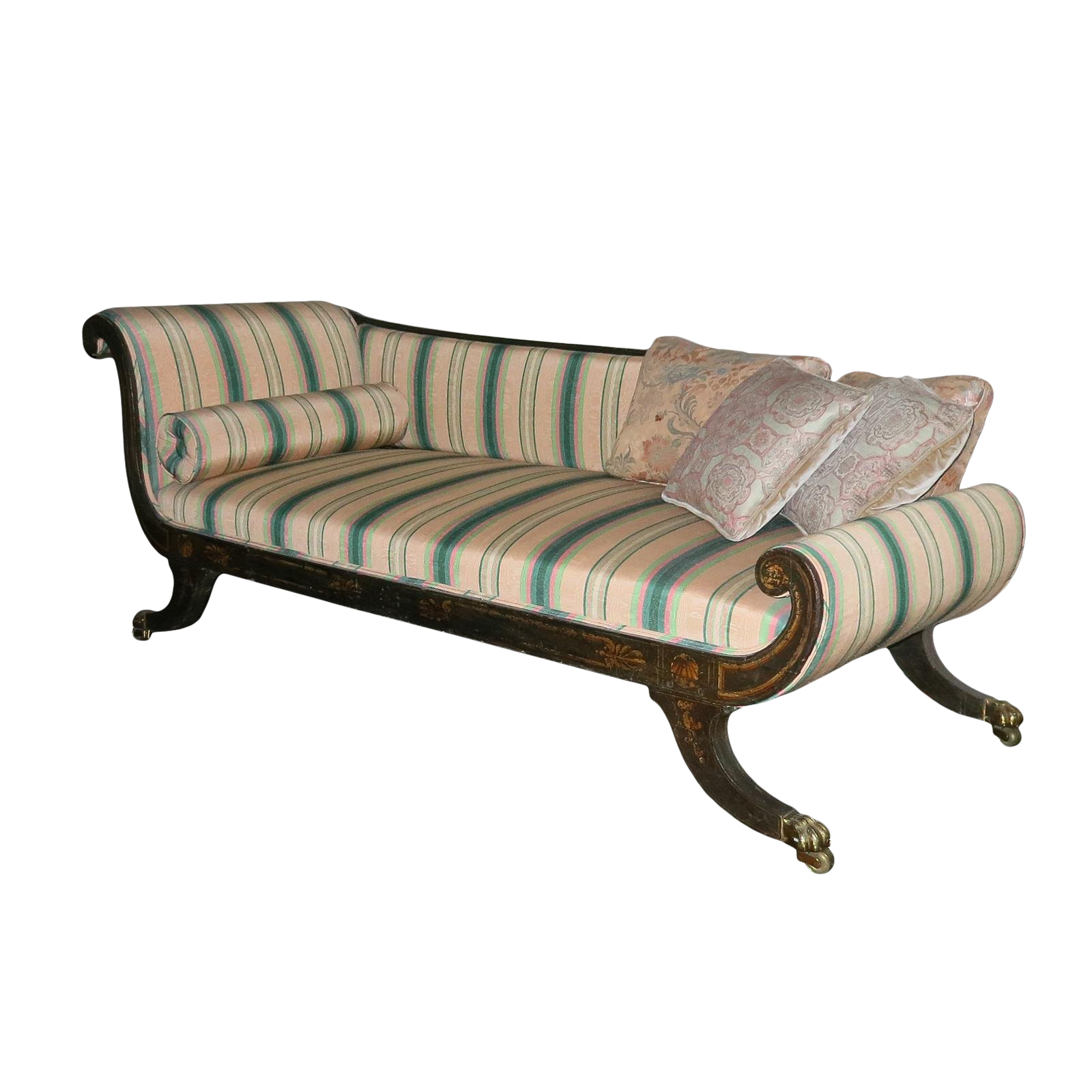 Early 19th Century Vintage Regency Period Painted Recamier Sofa | Chairish