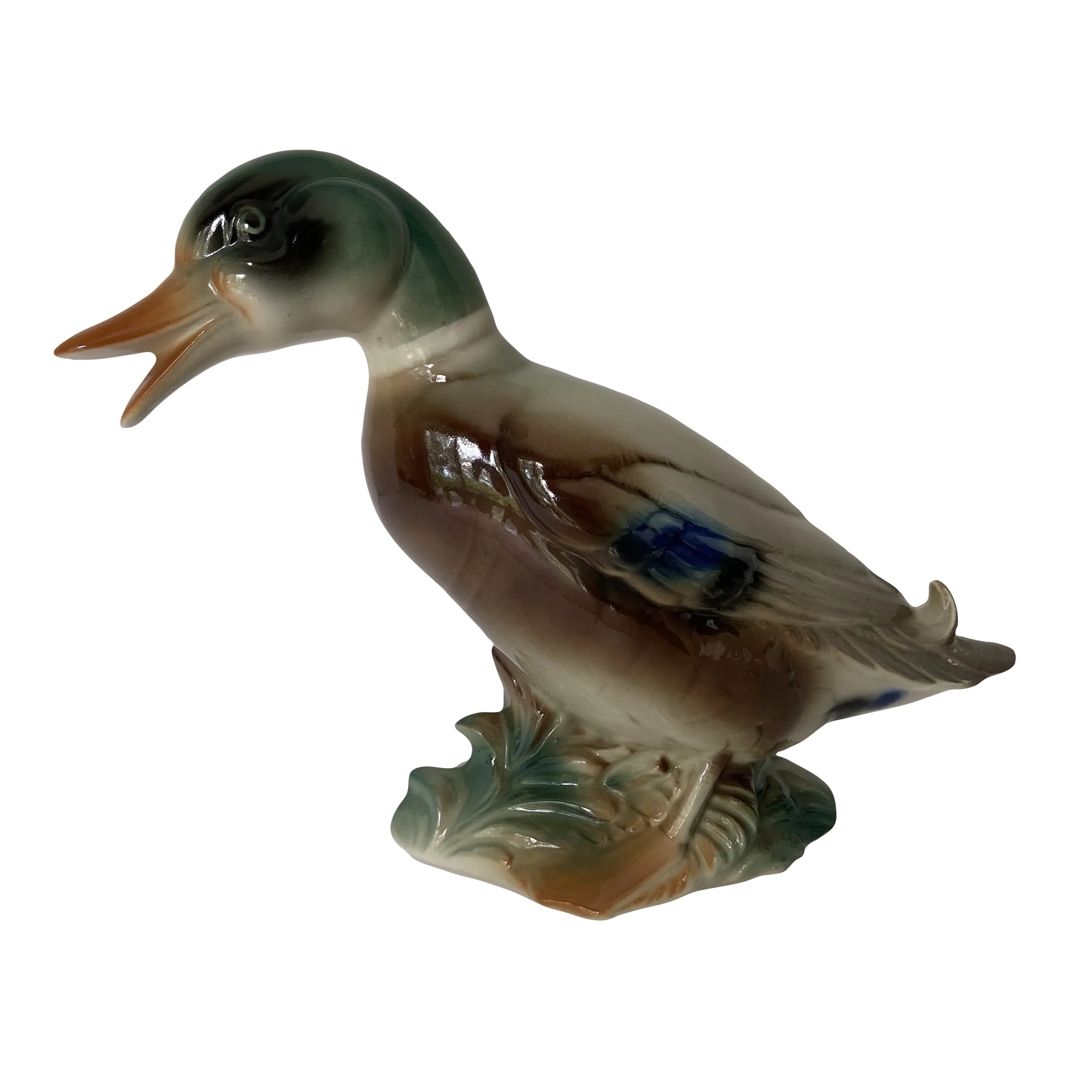 1960's Ceramic Hand Painted Duck | Chairish