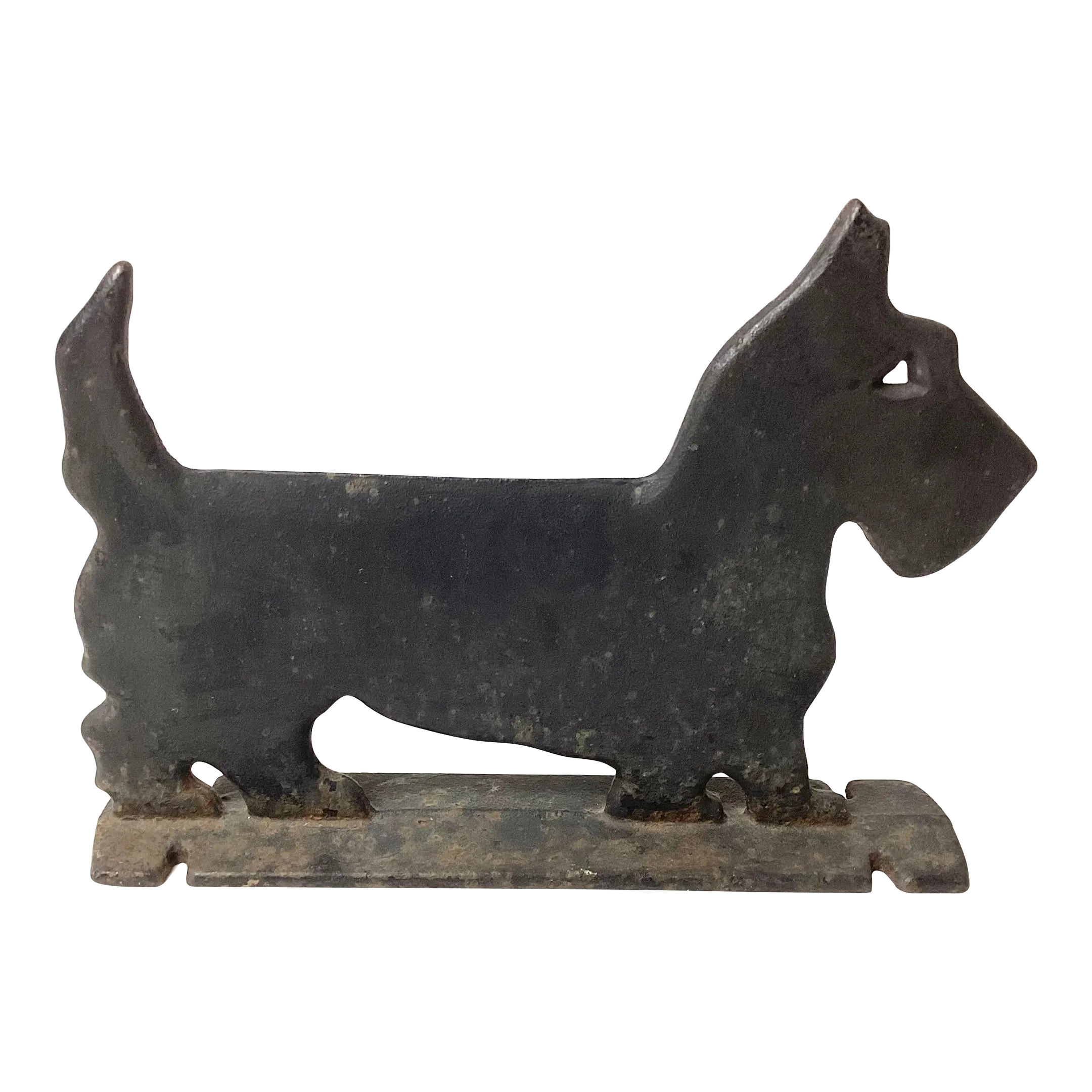 Early 20th Century Scotty Dog Boot Scrape in Cast Iron | Chairish