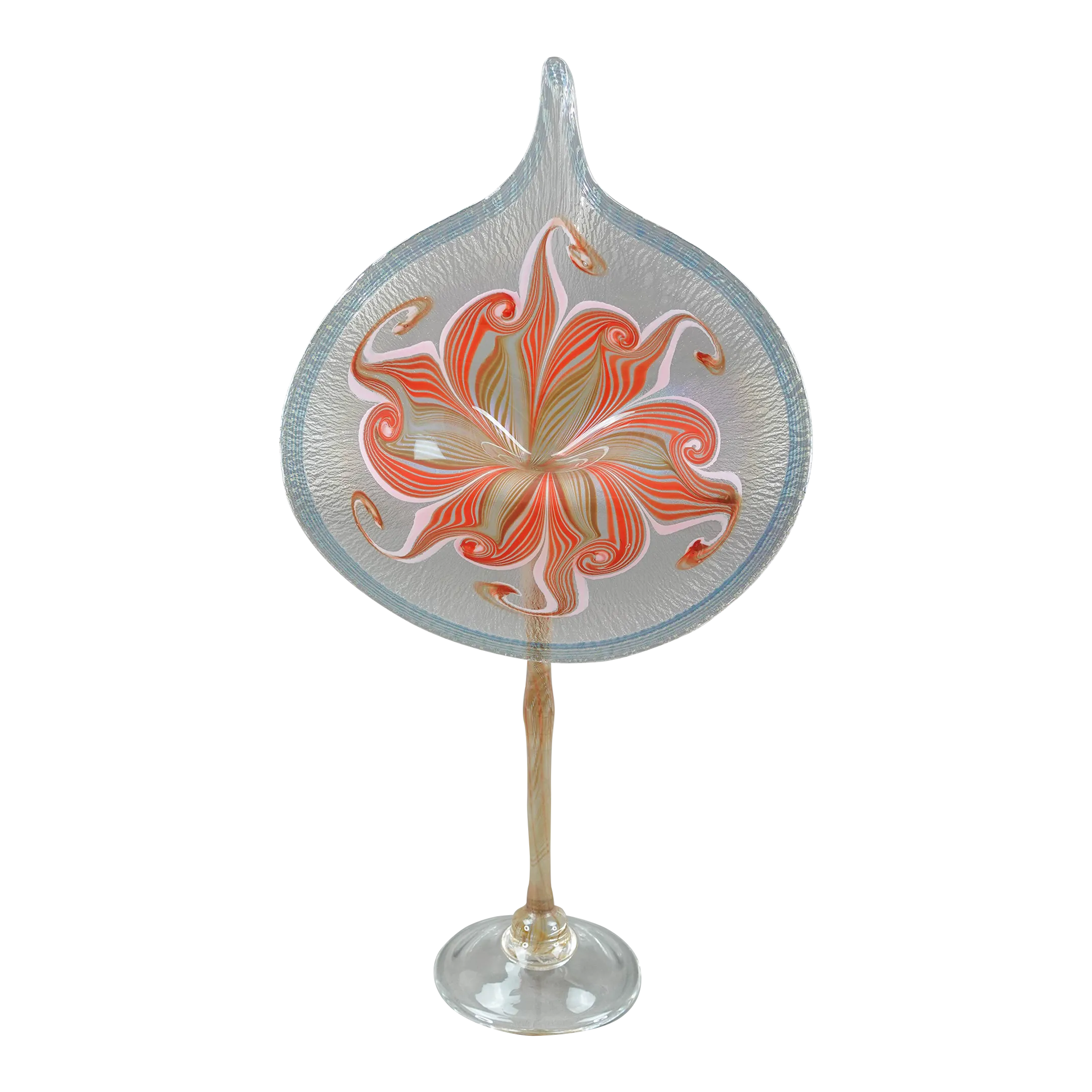 Vandermark Signed 4347 Jack in the Pulpit Art Glass Feather Sculpture ...
