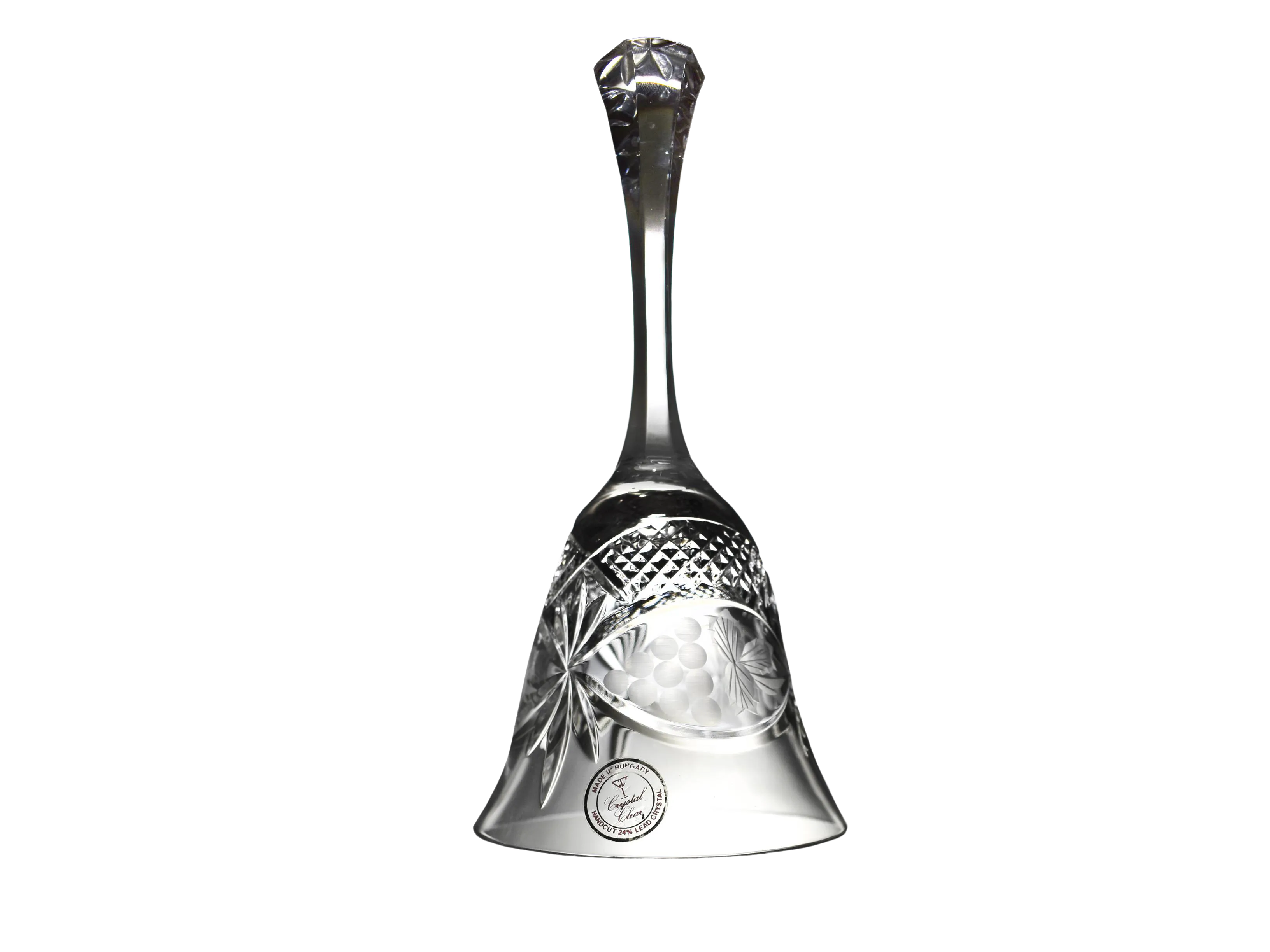 Mid 20th Century Vintage Hand Etched Cut Clear Crystal Dinner Bell ...