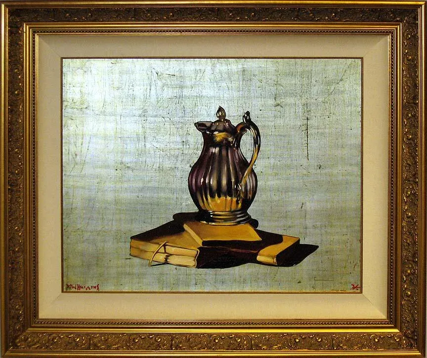 Michael Huggins Books "Silver Pitcher" Original Oil Painting on Silver ...
