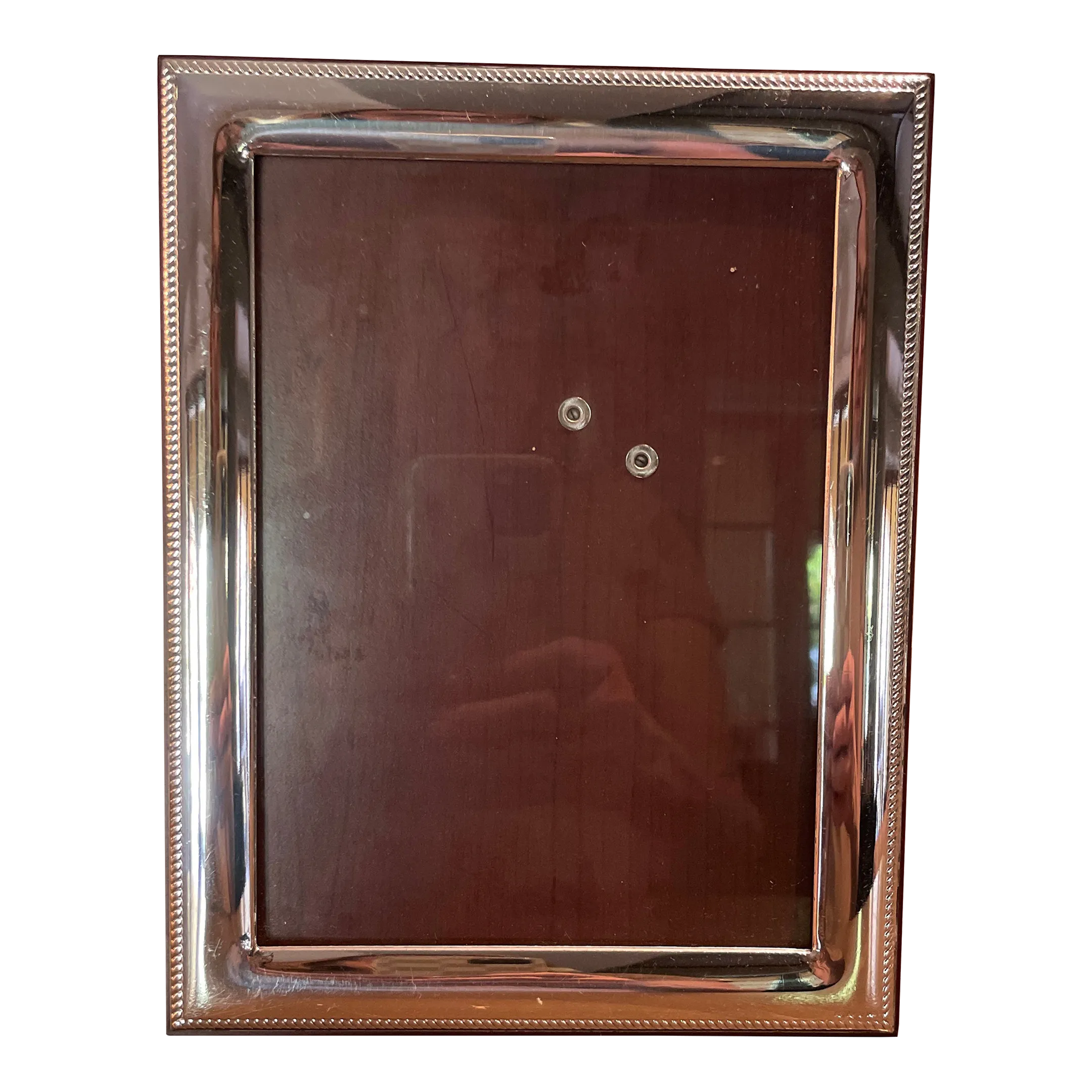 Silverplate Picture Frame With Rope Design Detail | Chairish