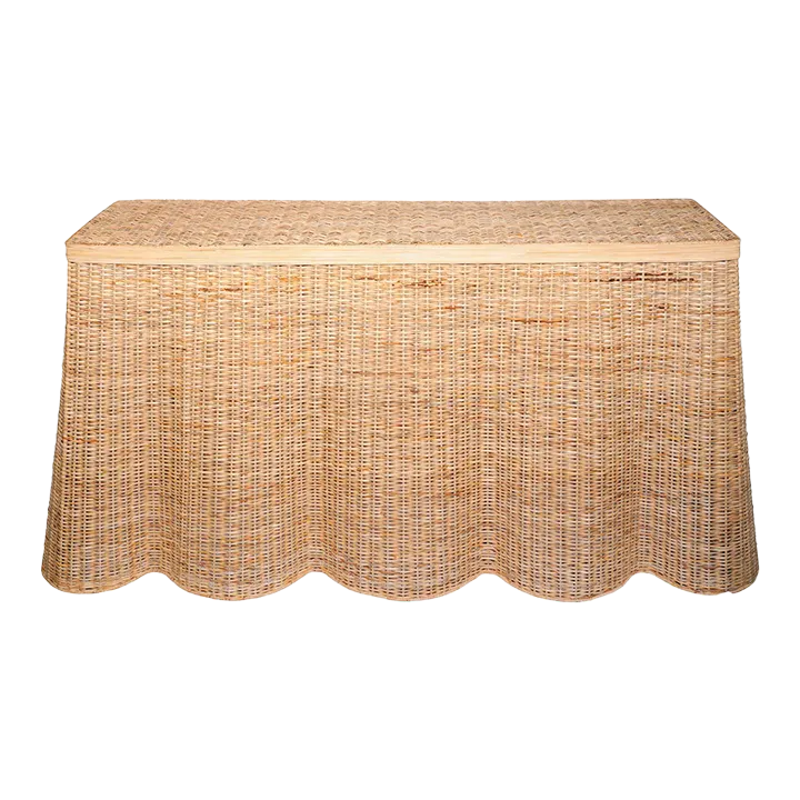 Extra Large Scalloped Console Table, 60" | Chairish