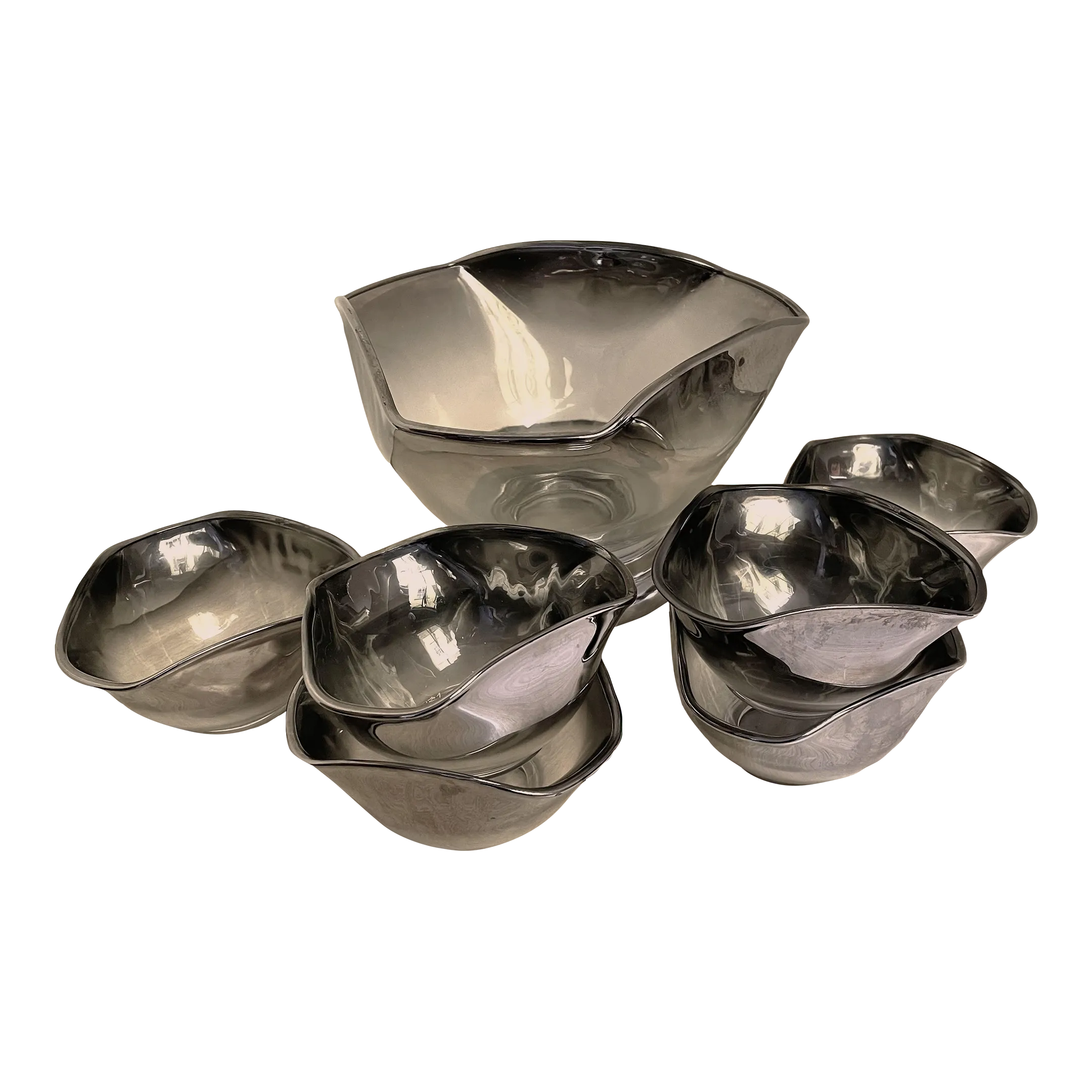 Mid 20th Century Dorothy Thorpe Queens Vitreon Lusterware Triangular 7 ...