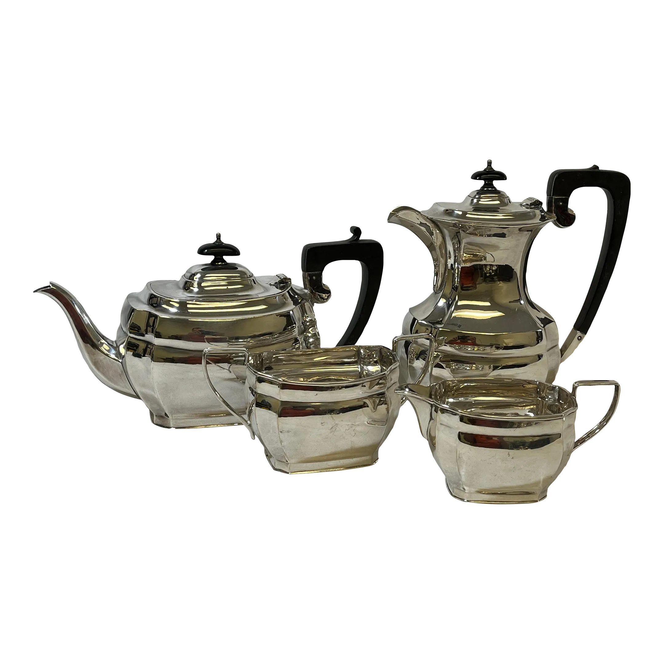 Antique 4 Piece Briddon Brothers Silver Plate Tea Set From England ...