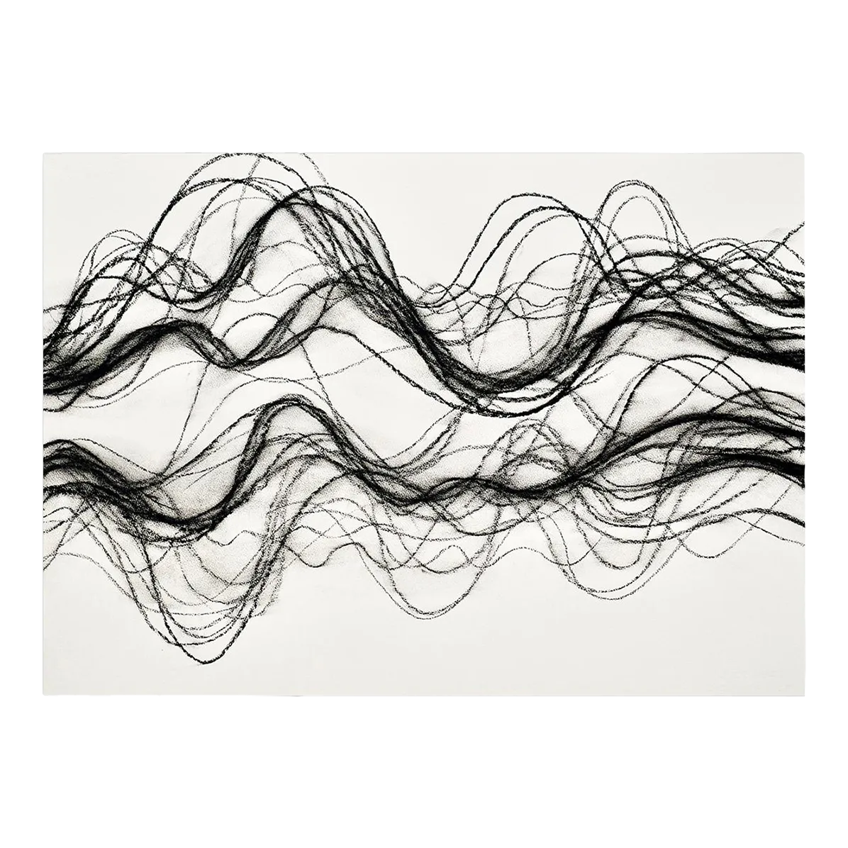 Contemporary Abstract Charcoal on Paper Drawing "Repertory 2" by ...