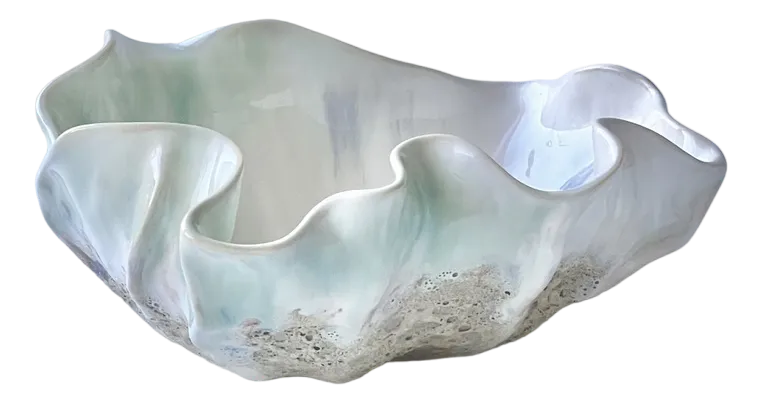 Ceramic Shell Bowl by Natalia Coleman | Chairish