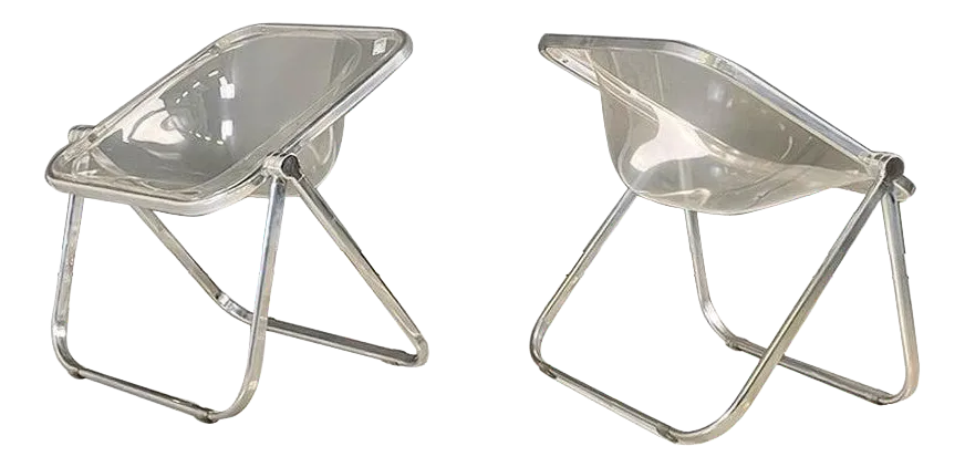 Italian Modern Plona Armchairs attributed to Giancarlo Piretti for ...