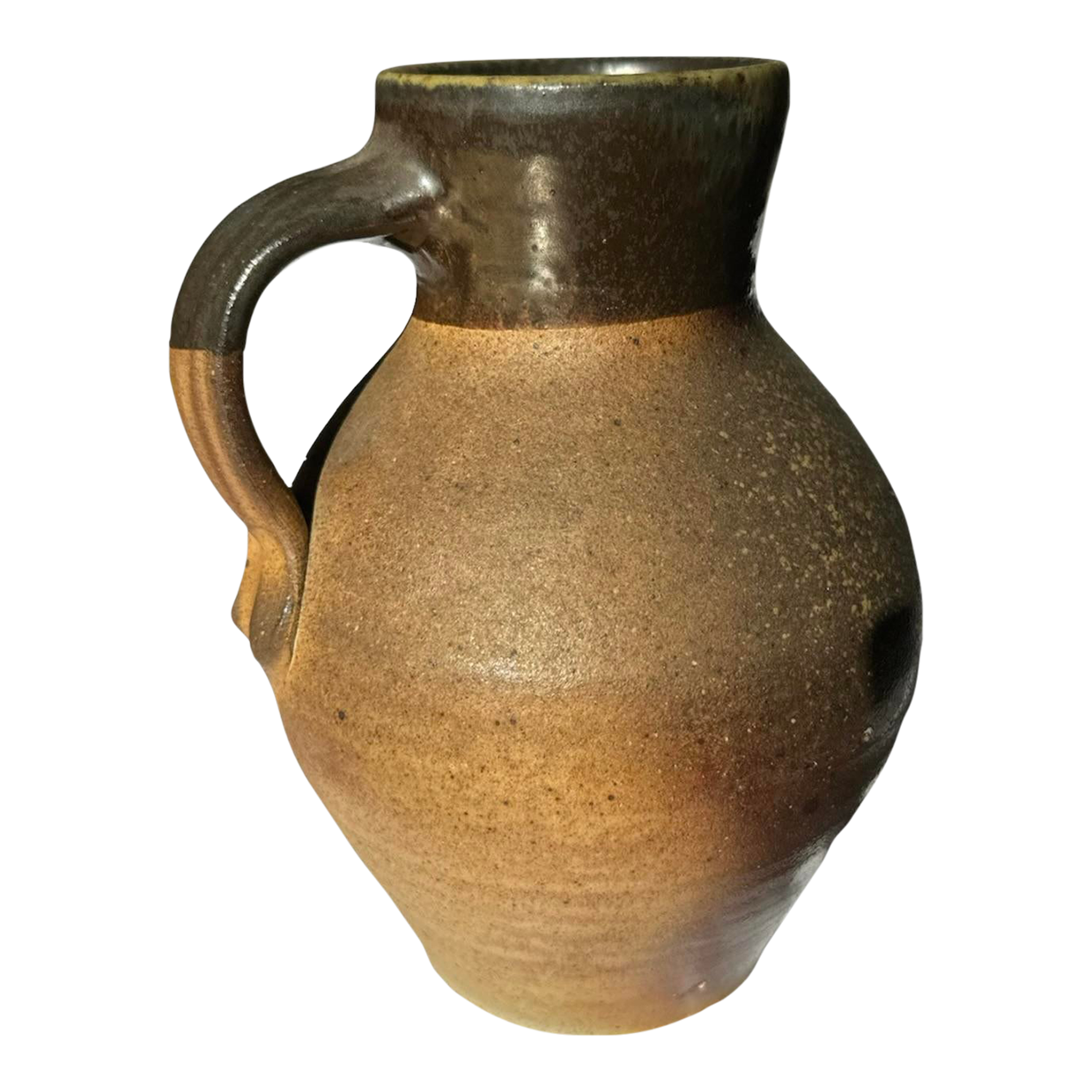 1990 Studio Art Pottery Handled Vessel Marked CWP | Chairish