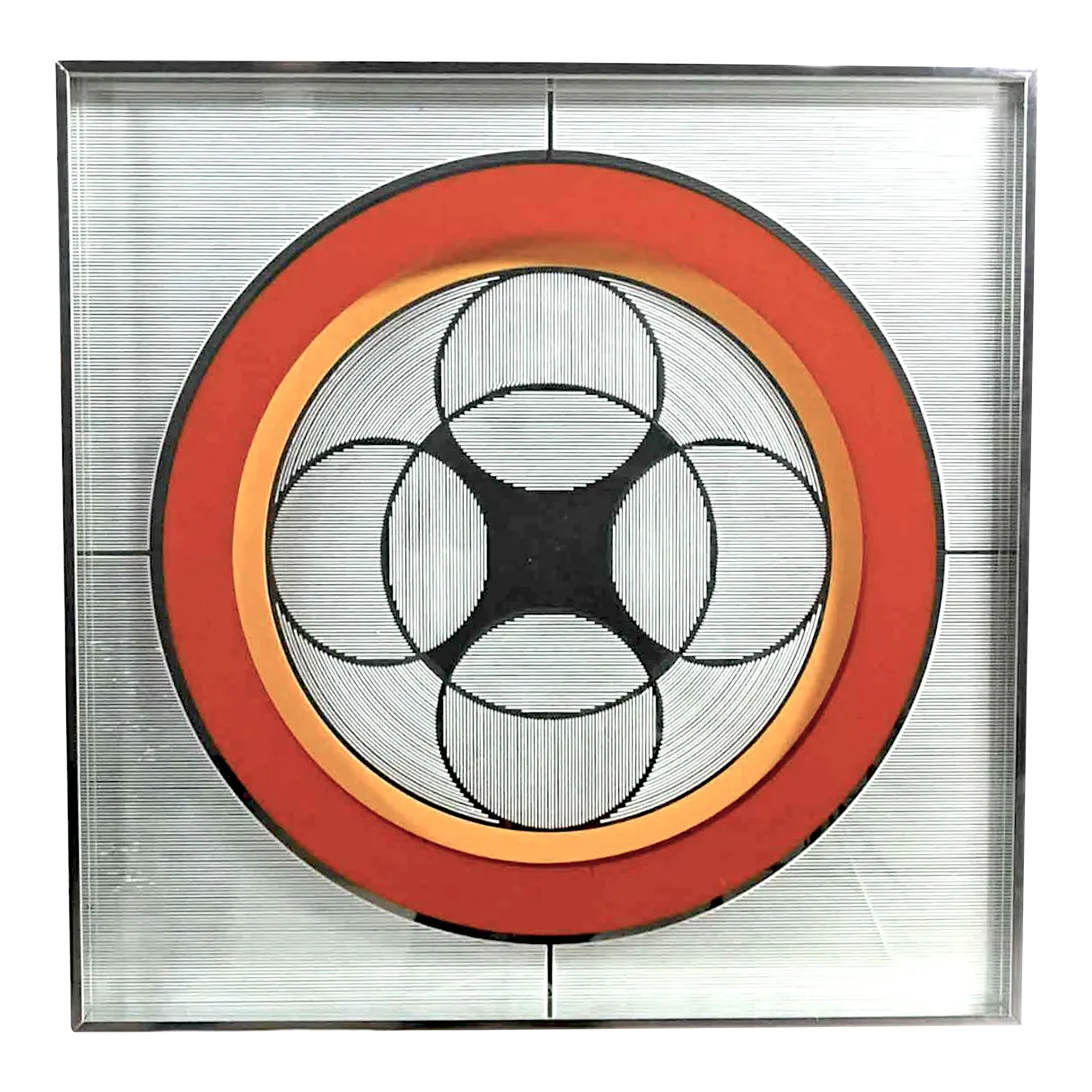 1970s Greg Copeland Op Art Mirror Style #1034 | Chairish