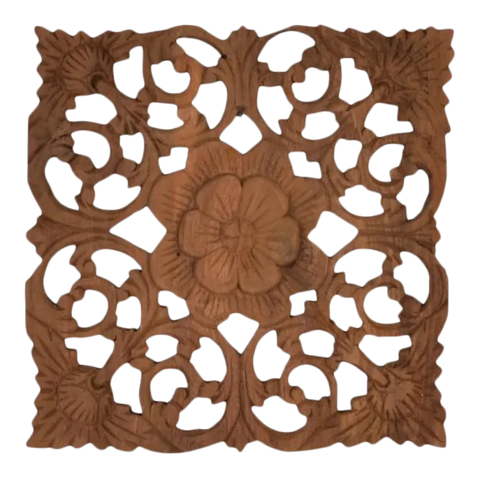 Early 21st Century Indonesian Teak Panel | Chairish