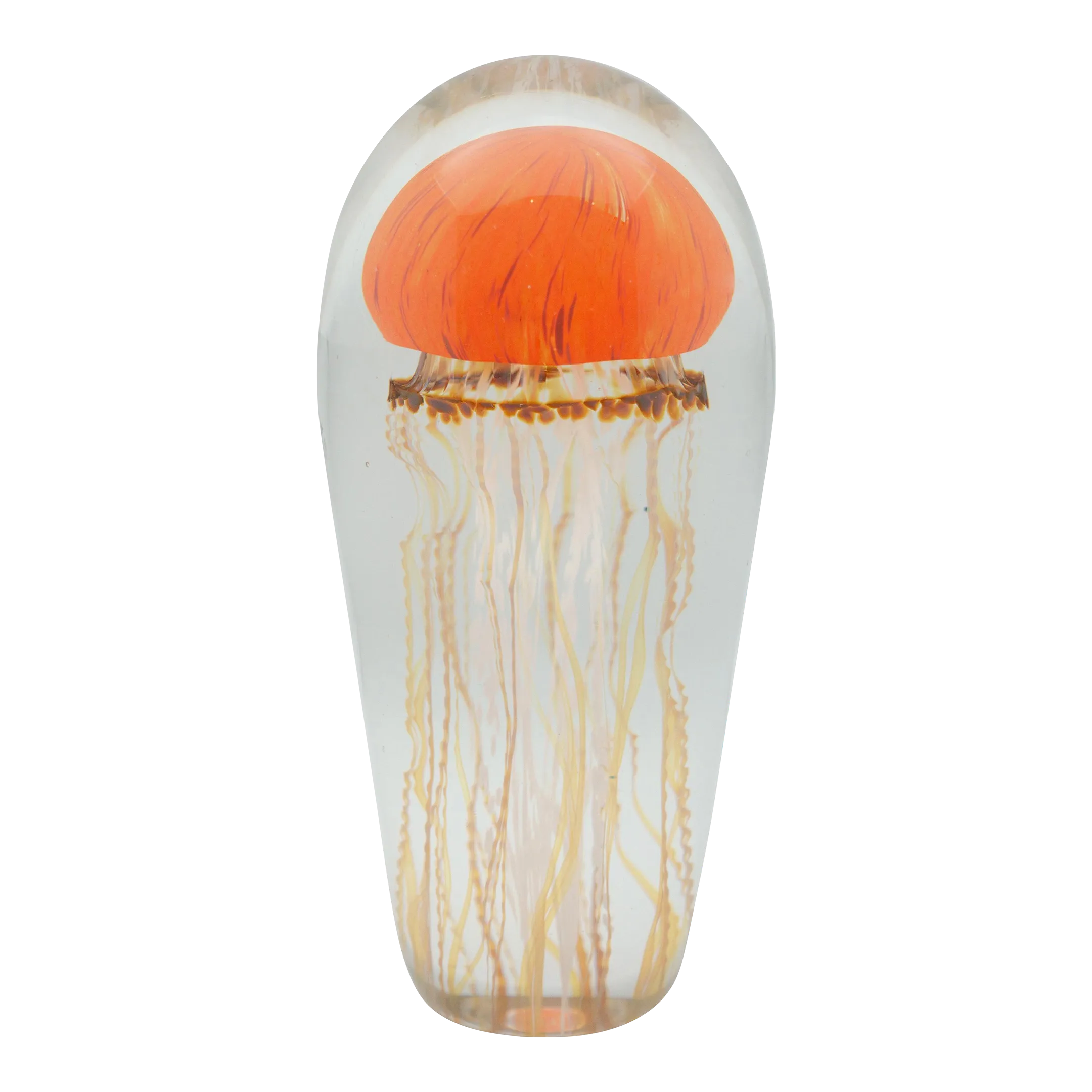 Sunrise Glass Jellyfish Sculpture | Chairish