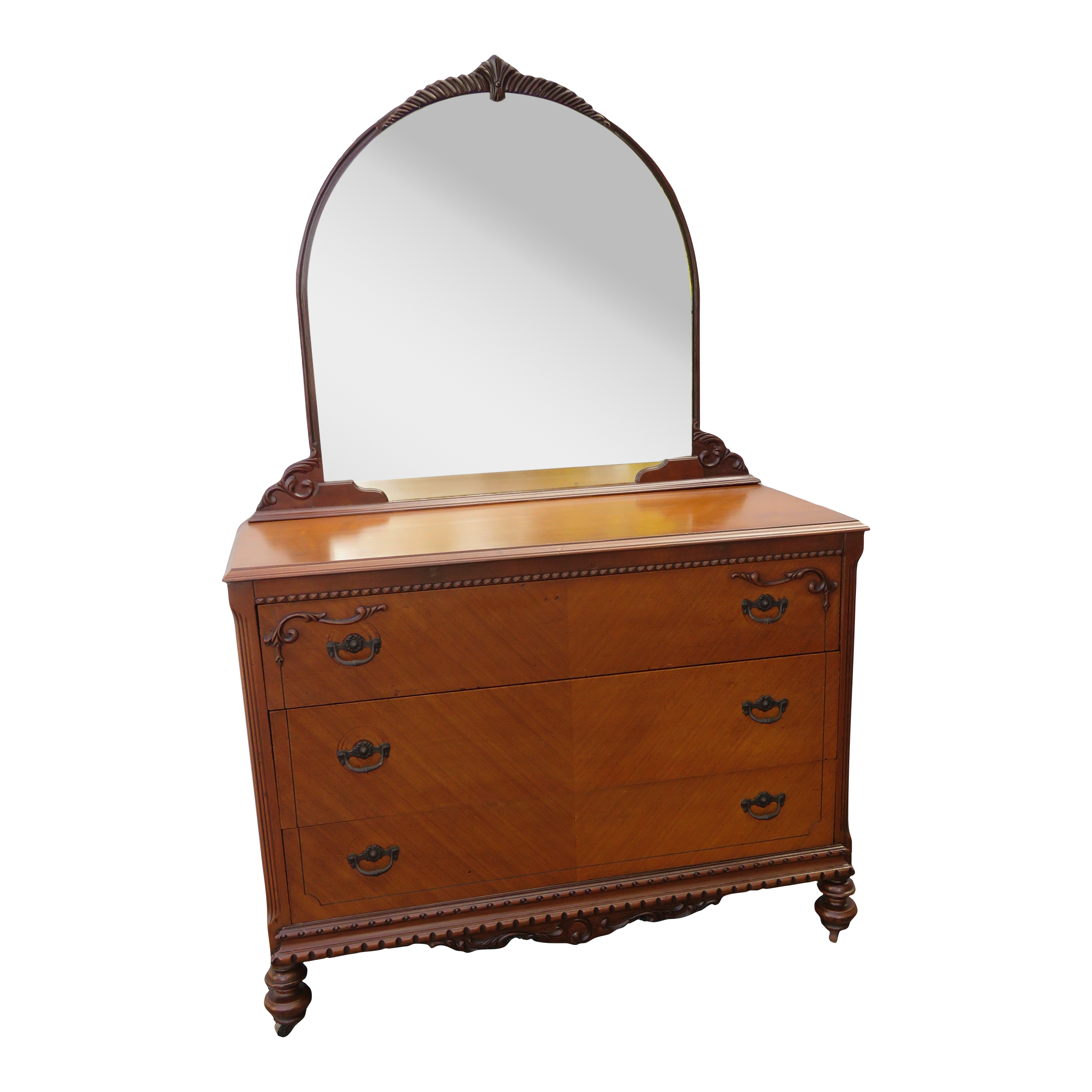 Waterfall dresser with mirror store