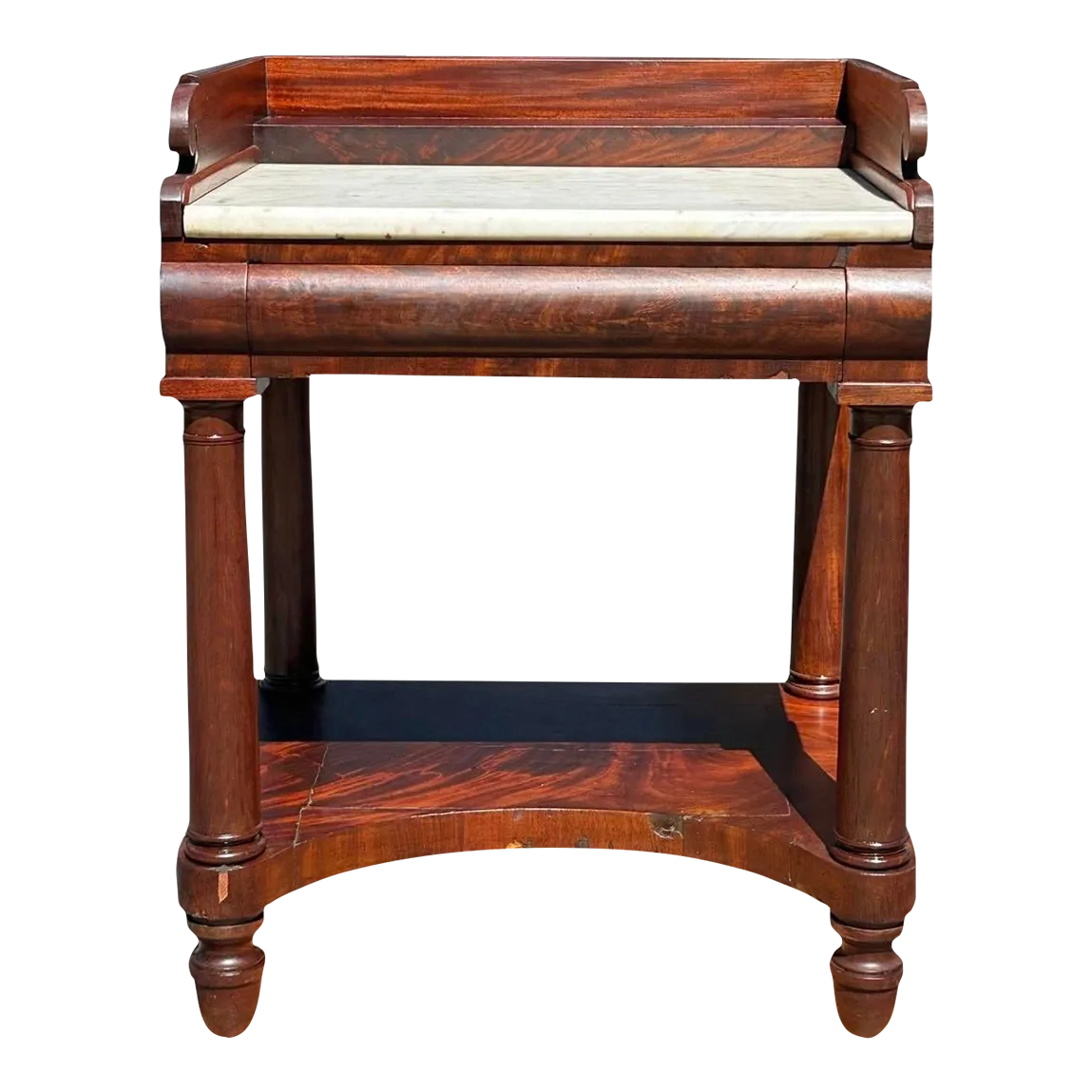 Early 19th Century Antique Federal Mahogany Marble Top Mixing or ...