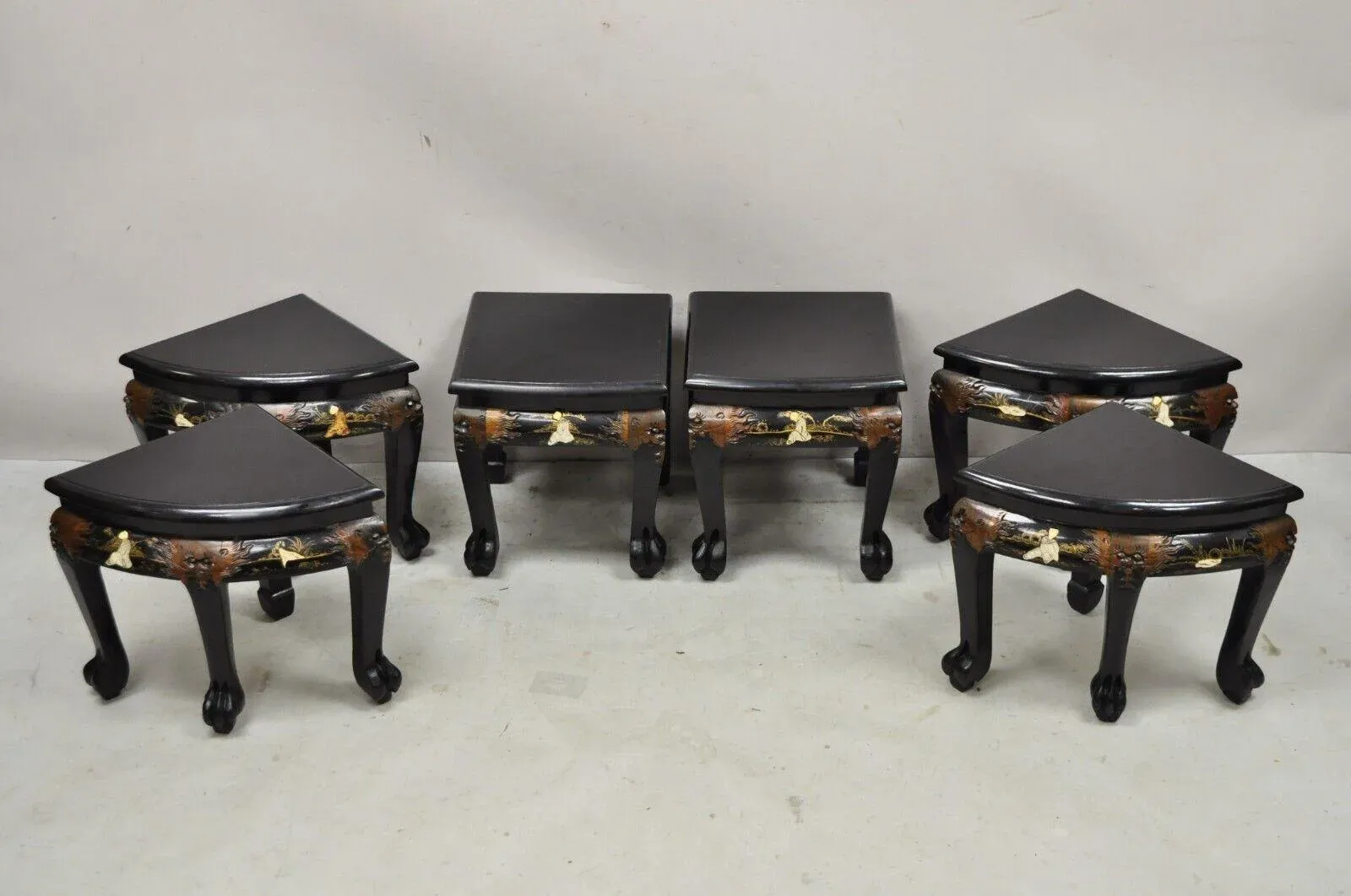 Chinese black lacquer coffee table store