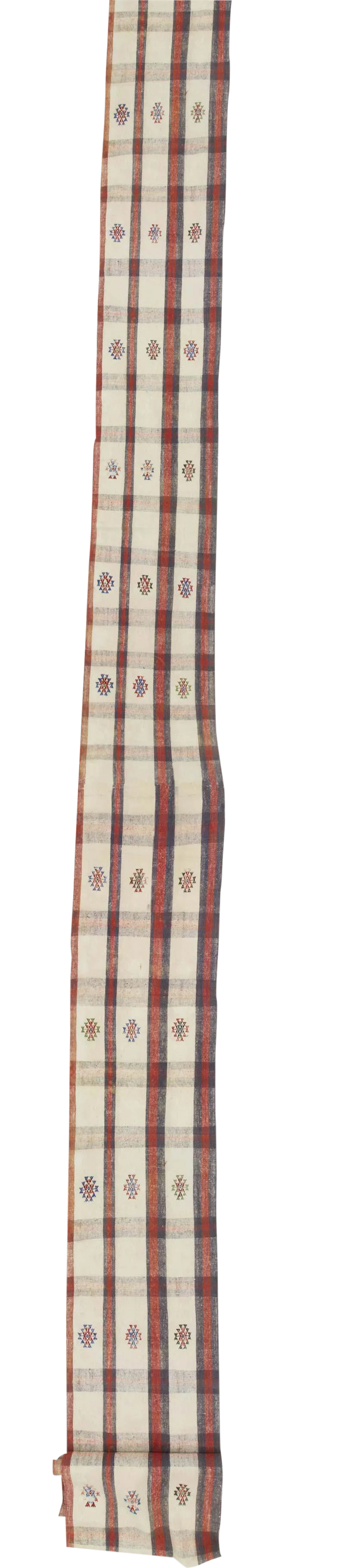 1960s Vintage Long Cotton Kilim Runner- 2′10″ × 22′1″ | Chairish