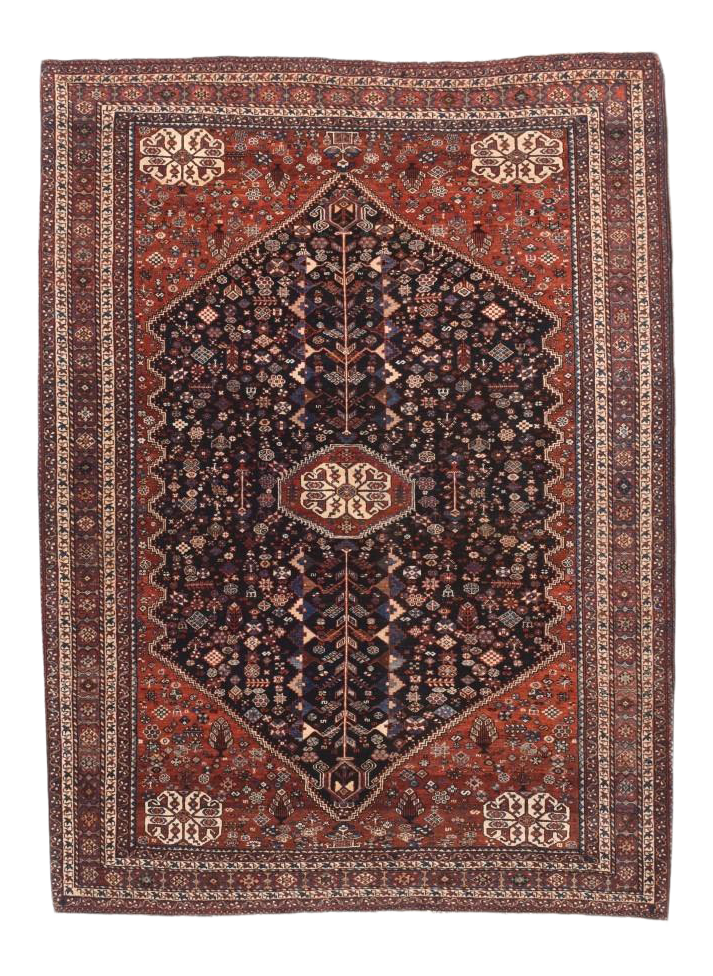 1930s Semi Handmade Afshar Persian Rug- 4′ × 5′ | Chairish