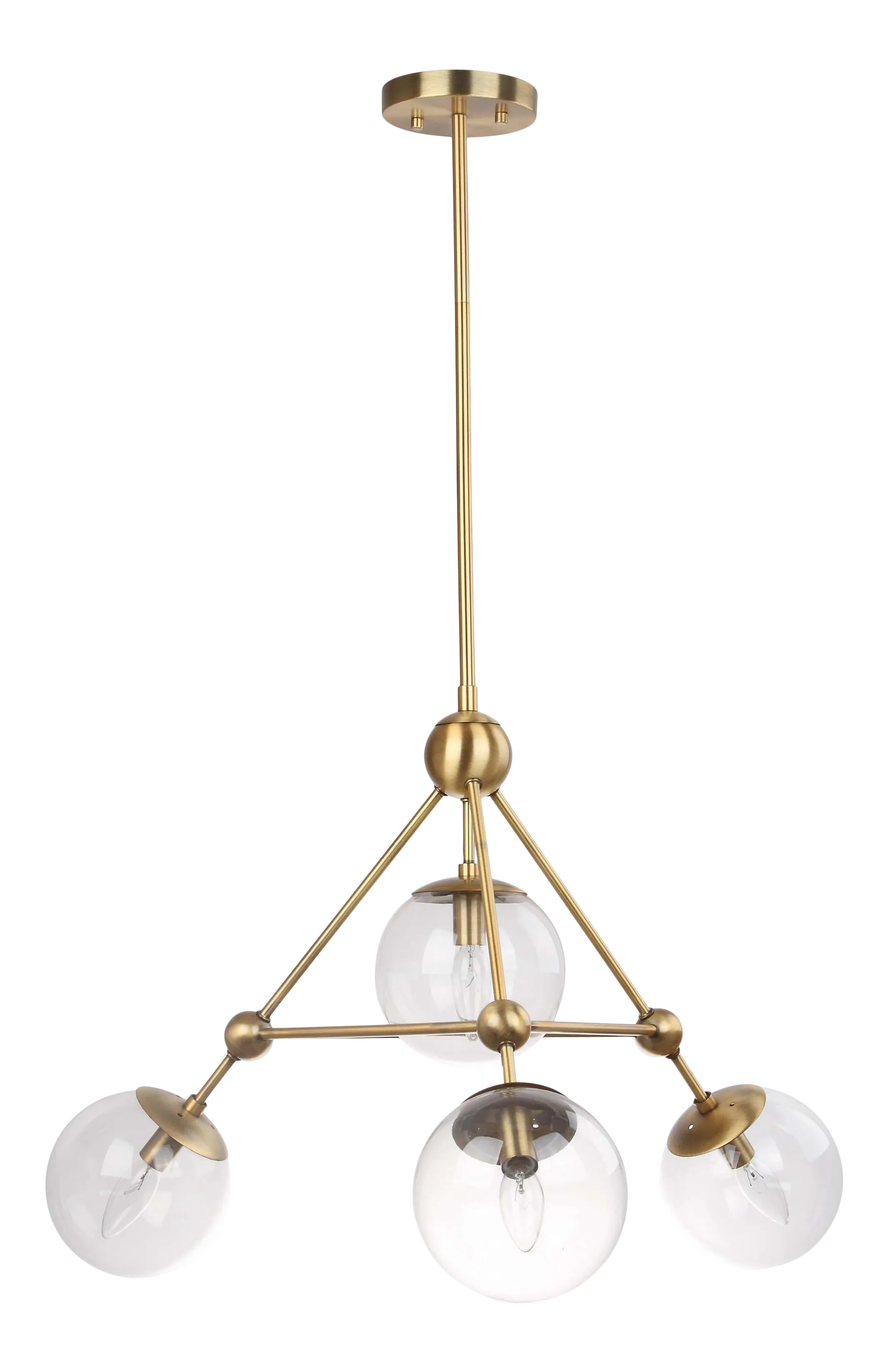 Modern Multi Globe Pendant Light - Gold | Chairish