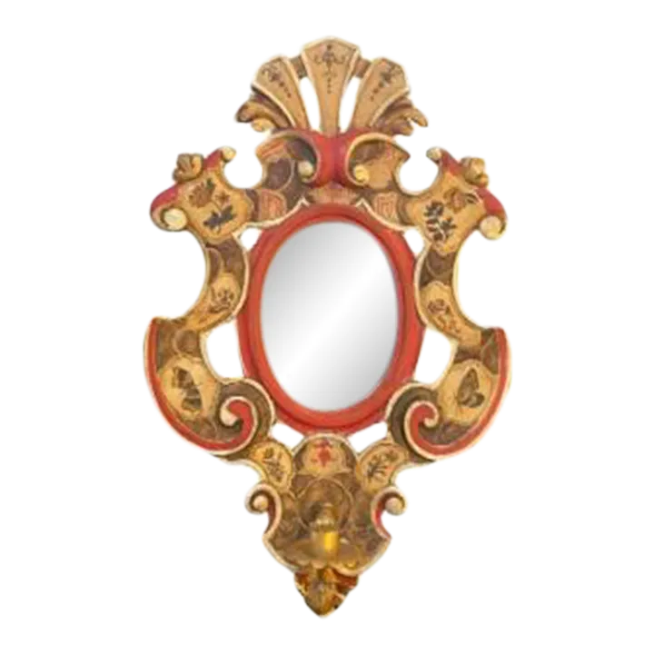 1968 Vintage Palladio Mirrored Wall Sconce | Chairish