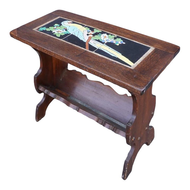 Taylor Tile Bookshelf Table C 1930 | Chairish