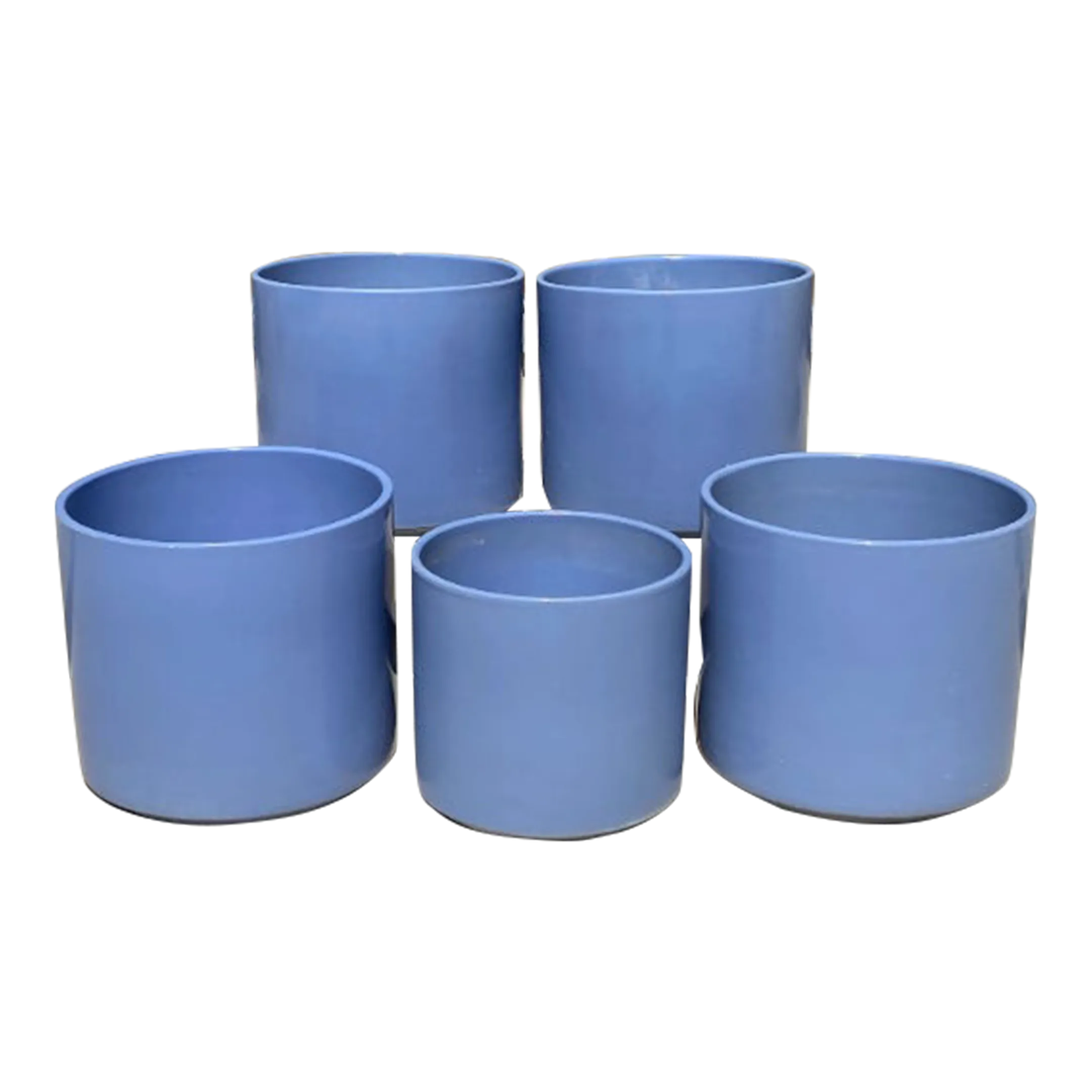 1980s Periwinkle Gainey AC Ceramic Pots - Set of 5 | Chairish
