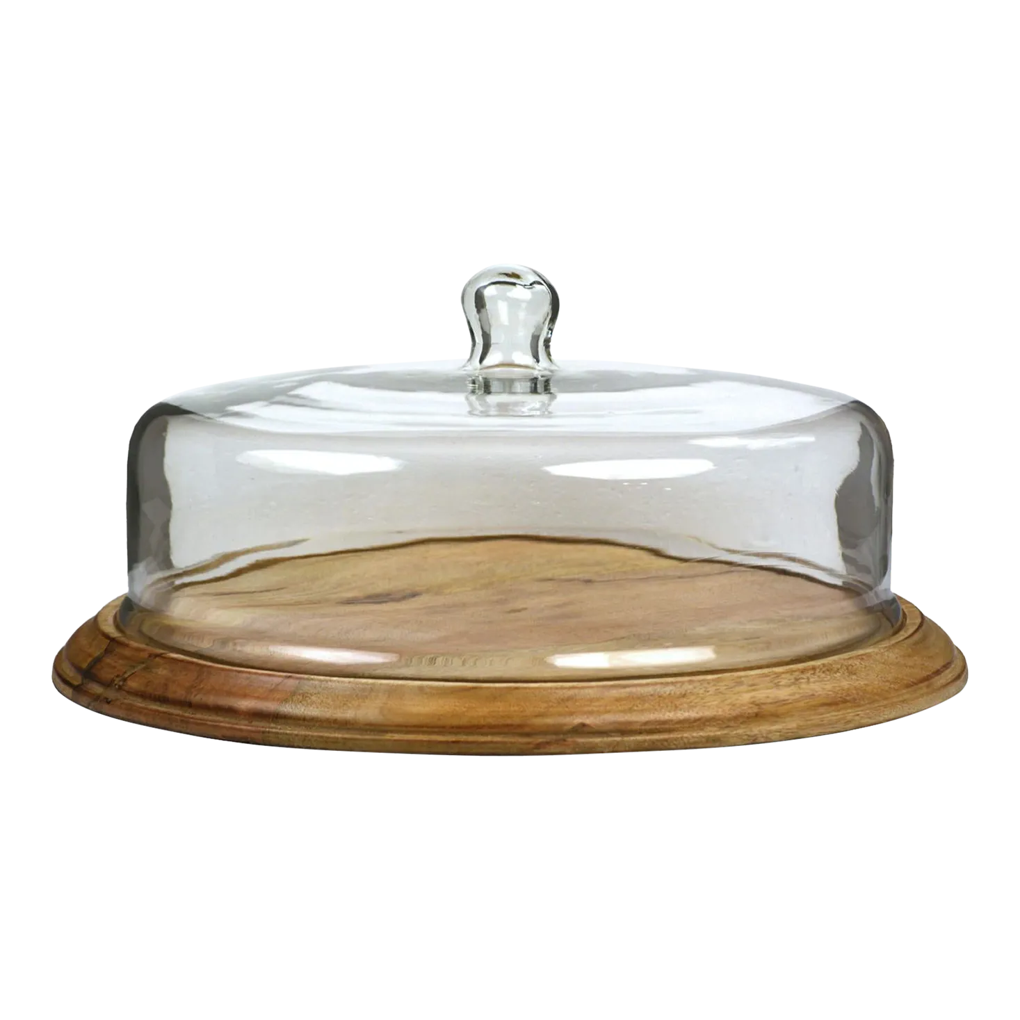 Leila Wood & Glass Cake Cover | Chairish