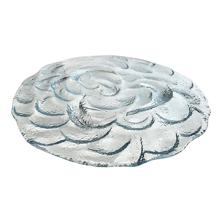 1970s Blenko Glass Cumulus Platter Designed by Don Shepherd | Chairish