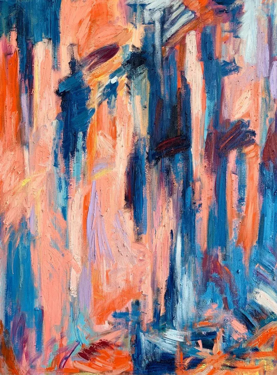 "Meet Me at the River" Contemporary Abstract Expressionist Oil Painting ...