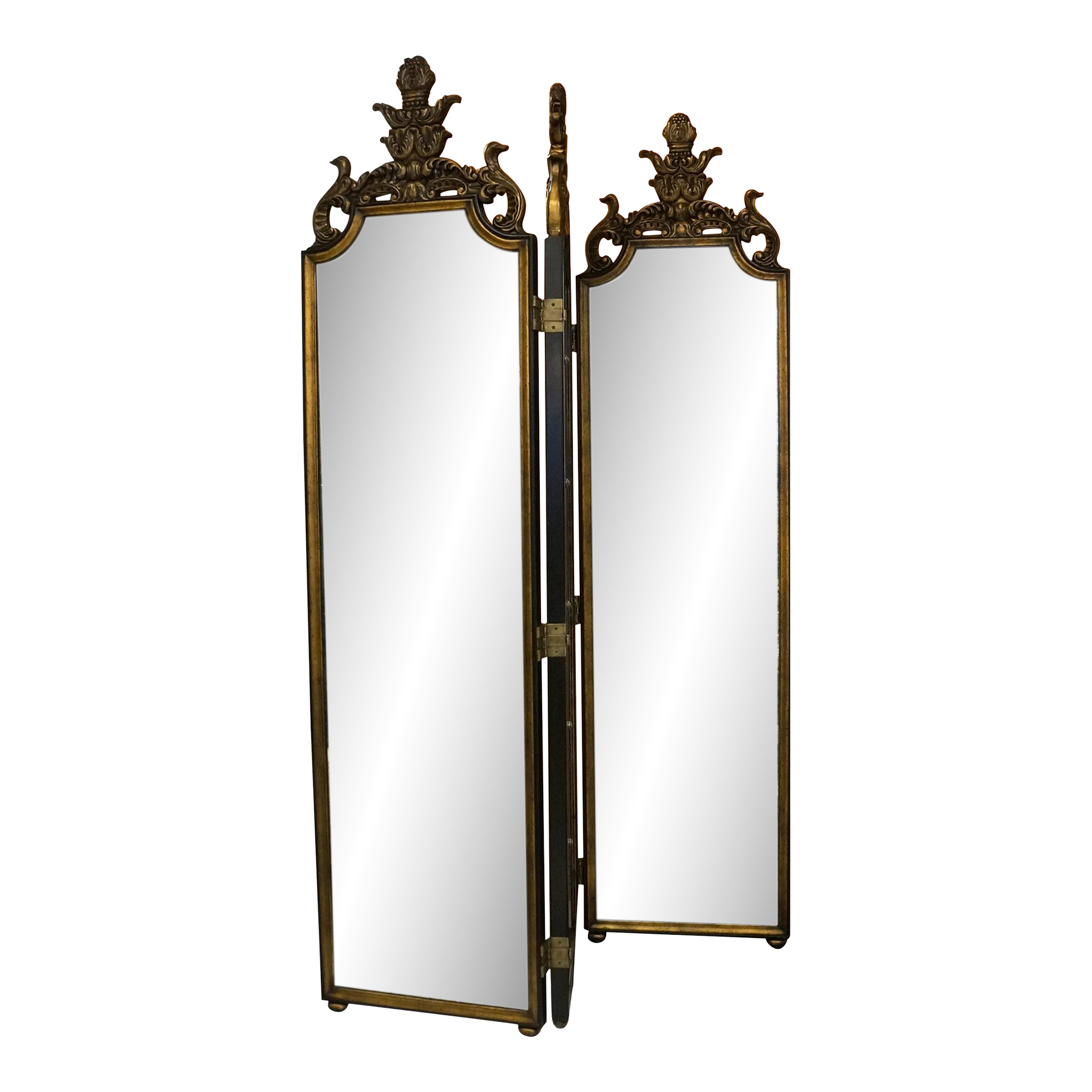 Mid 20th Century Imperial Three Panel Mirror Screen | Chairish