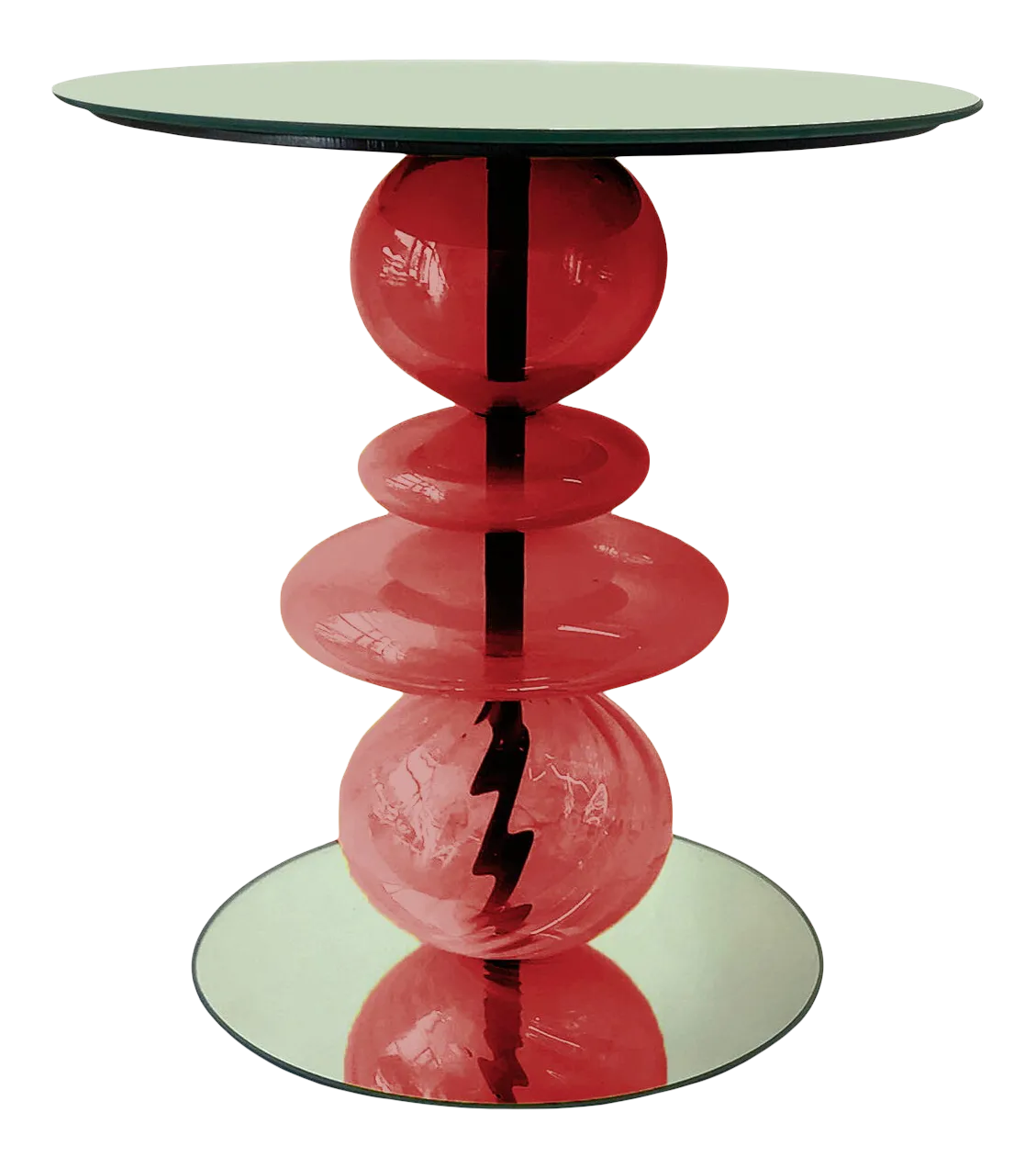 Abacus Glass Accent Table by the Drawing Room Atl in Venetian Red ...