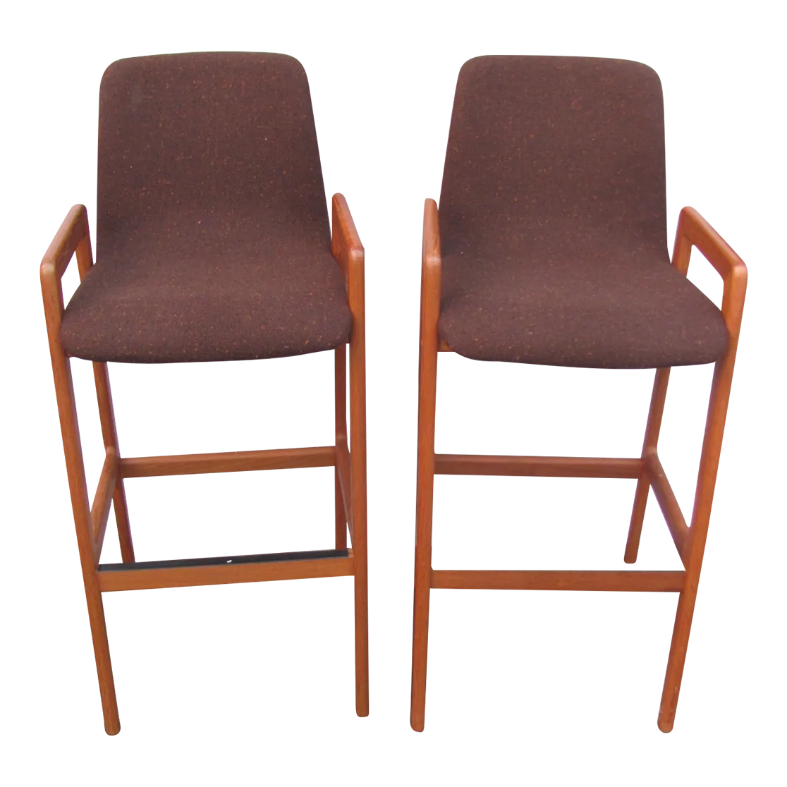 Teak Tall Stools by Tarm Stole for Og Mobelfabrik A/S - a Pair | Chairish