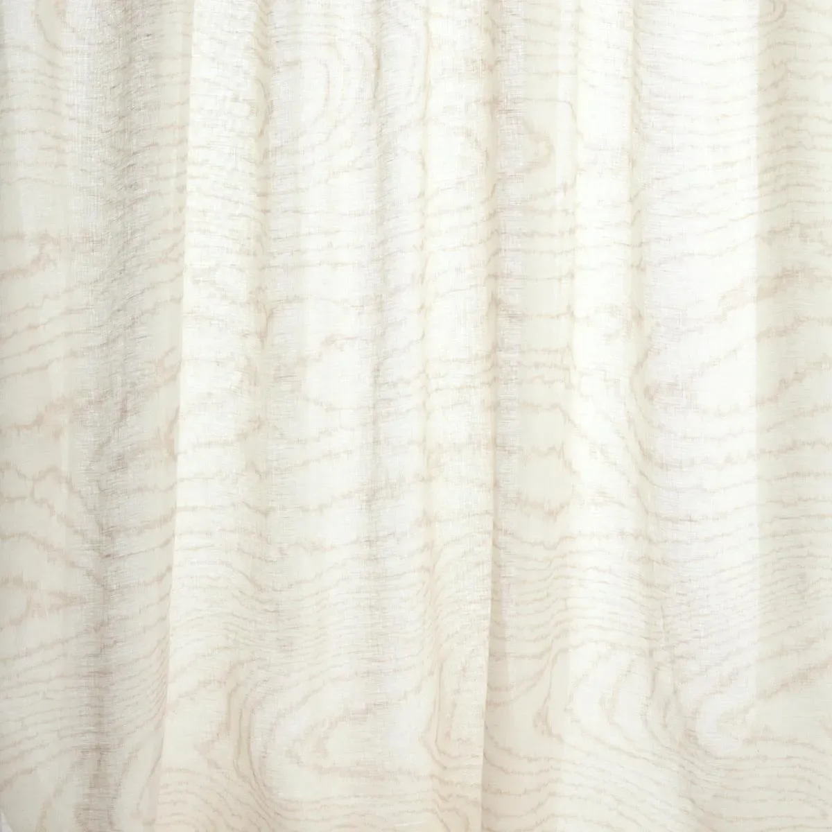 Schumacher Faux Bois Sheer Fabric in Sand | Chairish