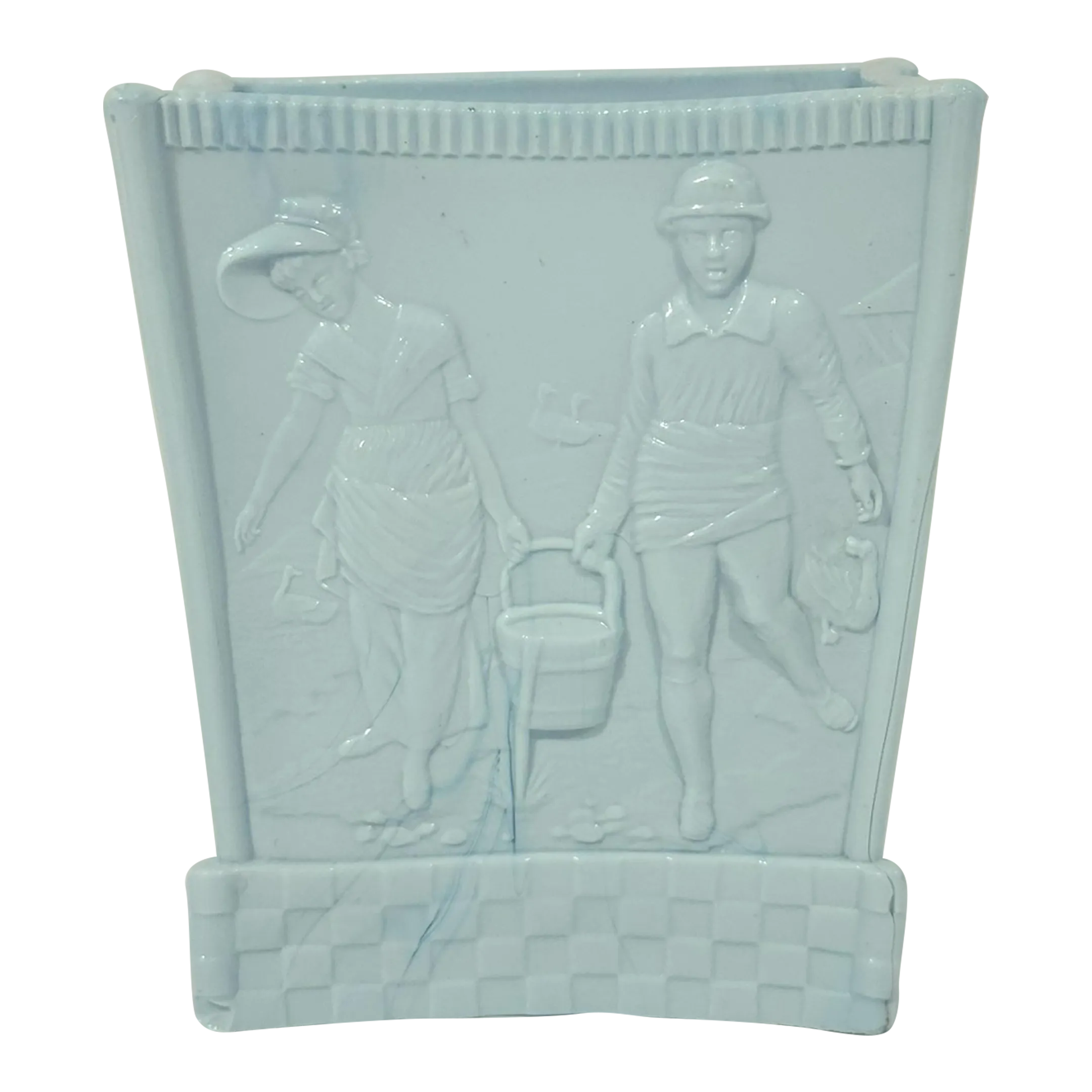 Late 19th Century Sowerby "Jack & Jill" Vase | Chairish