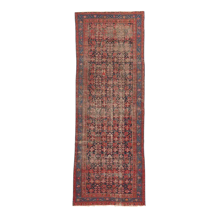 Antique-Worn Persian Malayer Rug - 04'08 X 12'10 | Chairish