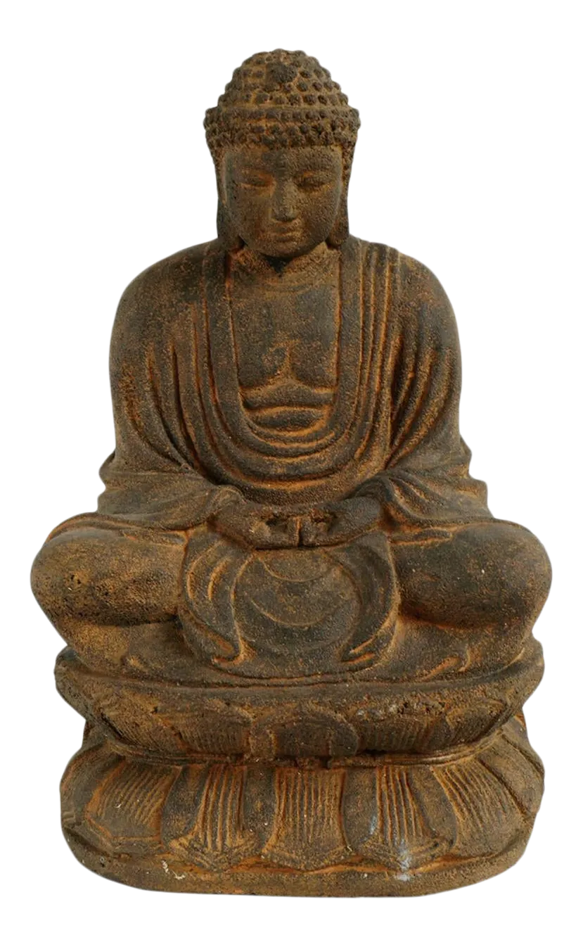 Cast Stone Sitting Buddha | Chairish