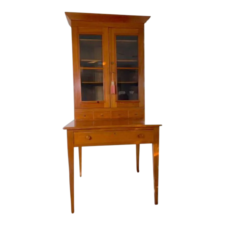 Mid 20th Century Wooden Mission Style Writing Desk With Single Drawer ...