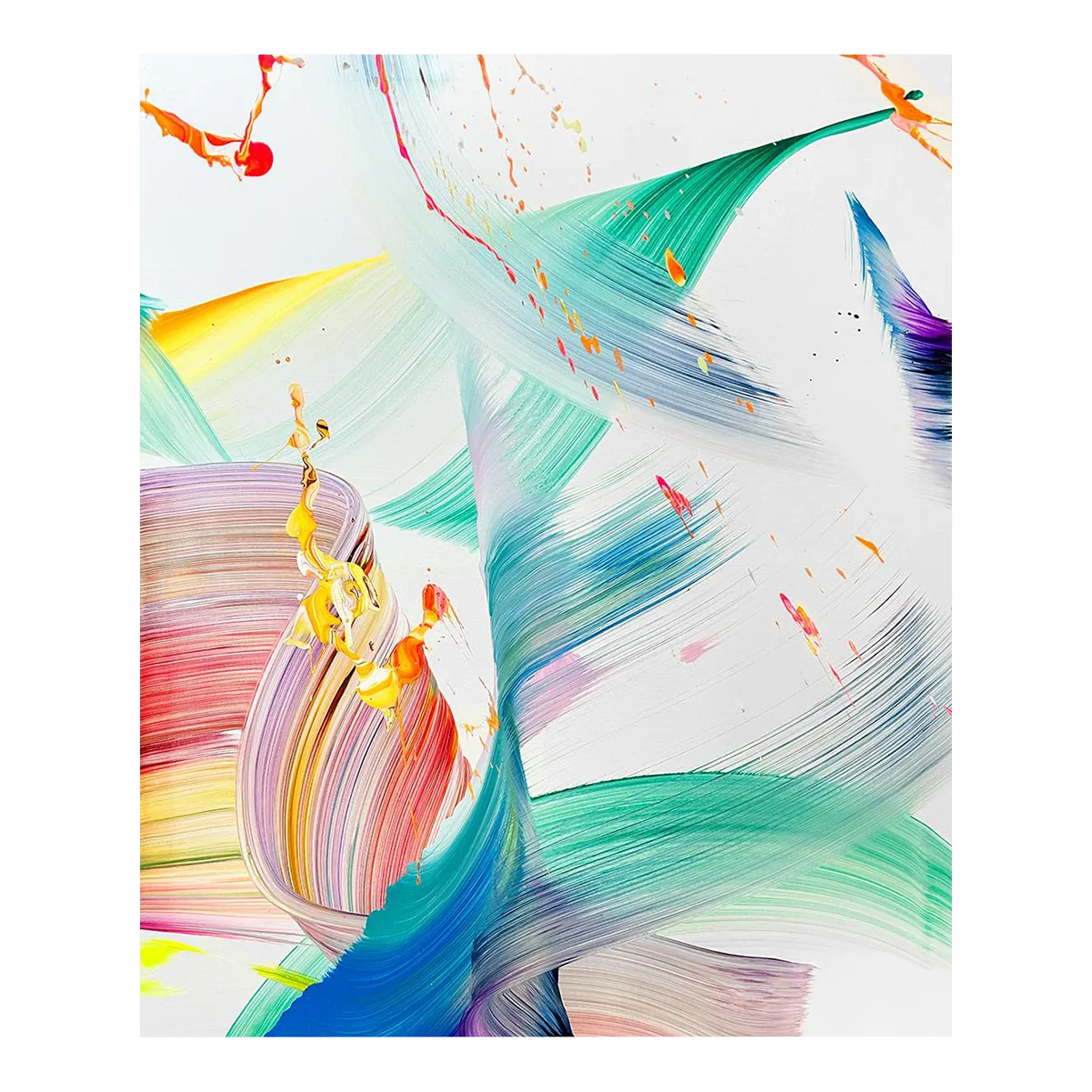 Contemporary Abstract Acrylic on Canvas Painting “Frozen Dreams" by ...