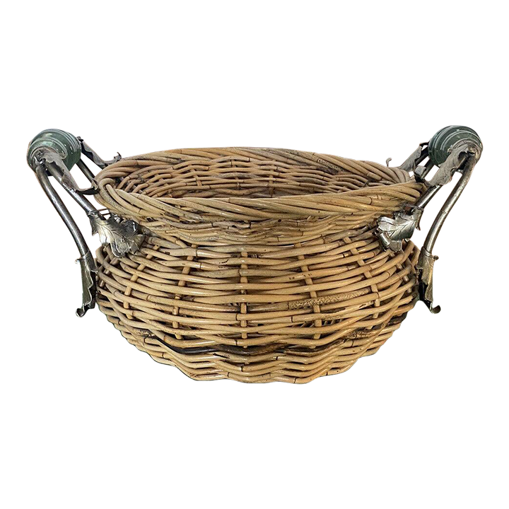 Late 20th Century Vintage Maitland - Smith Wicker Reed, Wrought Iron ...