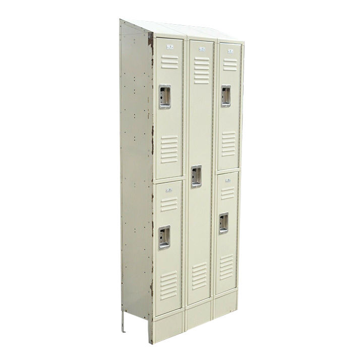 Asi Storage Solutions 5 Section 3 Wide Slope Top Gym School Locker (B ...