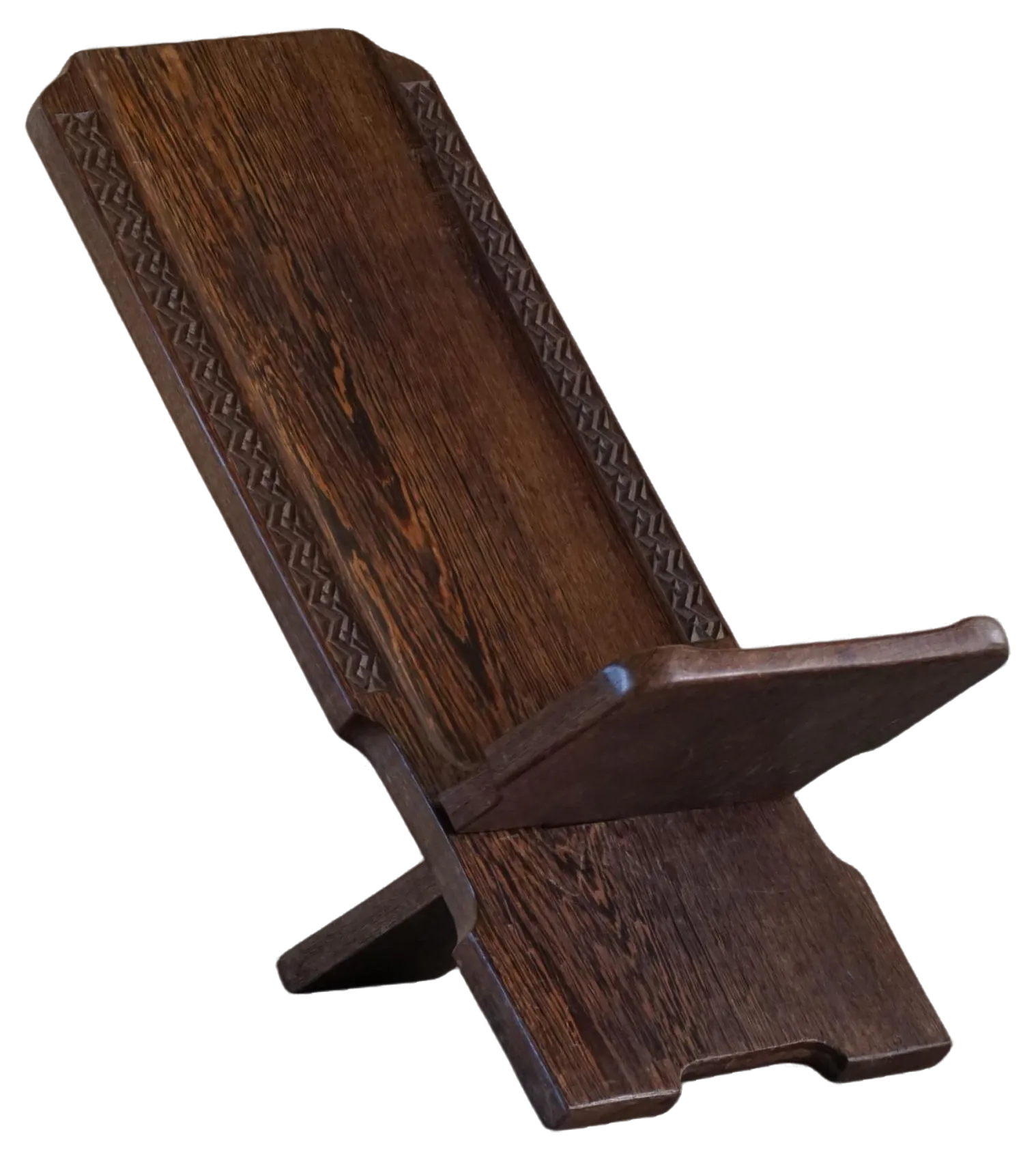 African Tribal Hand Carved Folding Palaver Chair, 1960s | Chairish