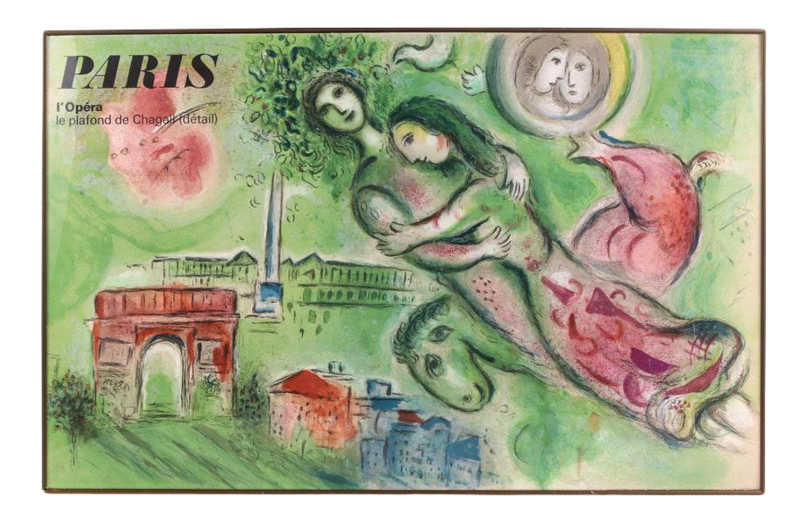 1964 Mourlot Marc Chagall L'Opera Poster, Framed | Chairish