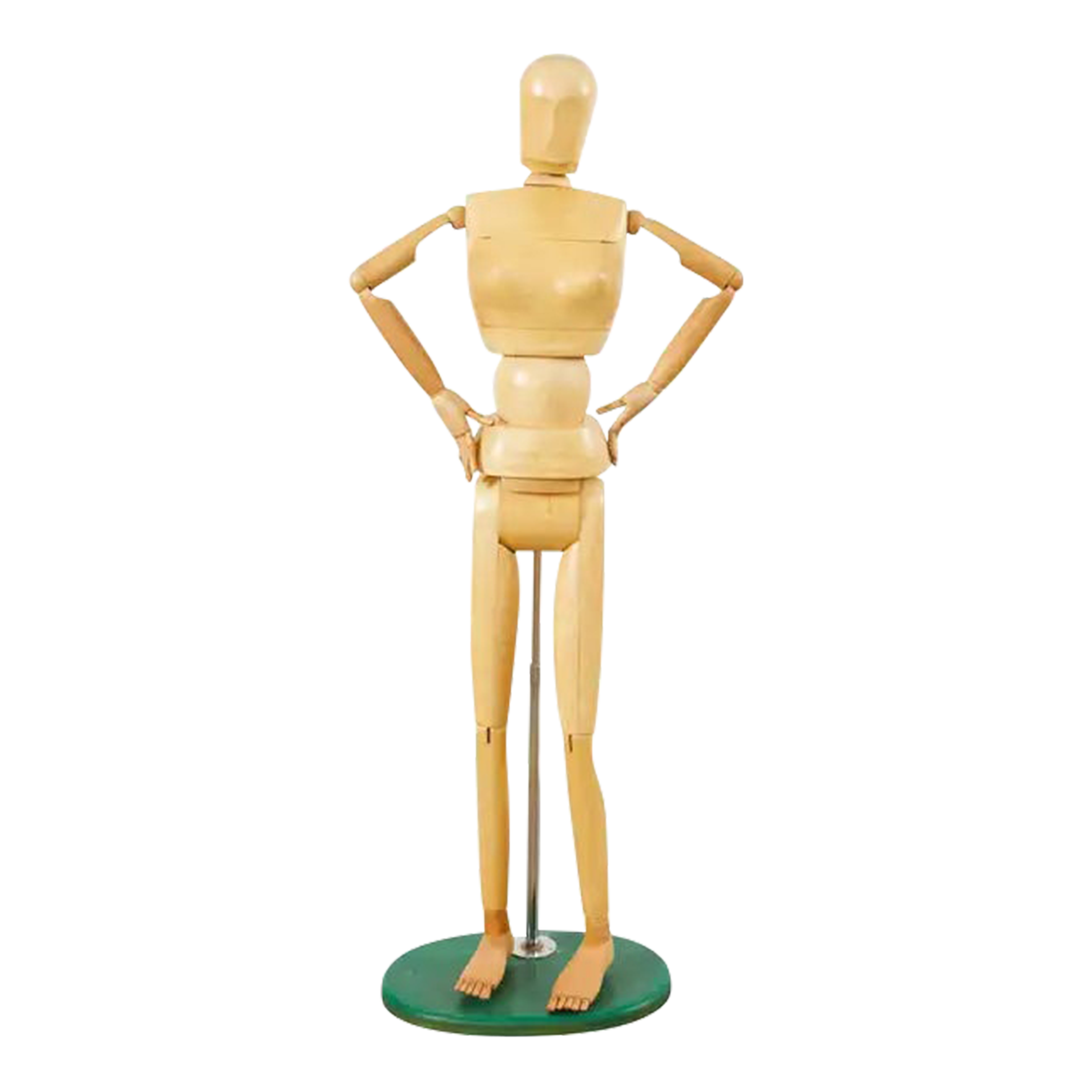 Midcentury French Life-Size Articulated Wooden Artist Mannequin | Chairish
