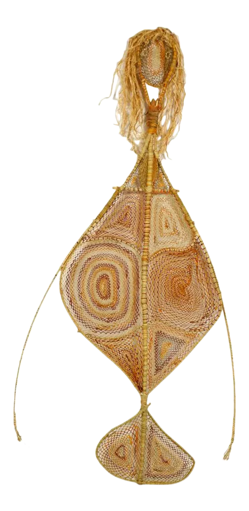 Australian Aboriginal Yawkyawk Fiber Sculpture | Chairish